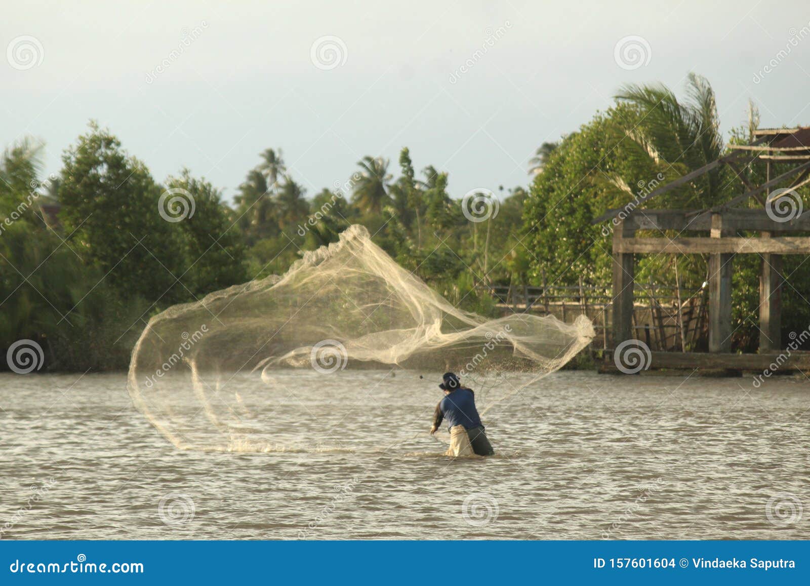 People Fish Catching with Nets in the River Editorial Stock Image ...