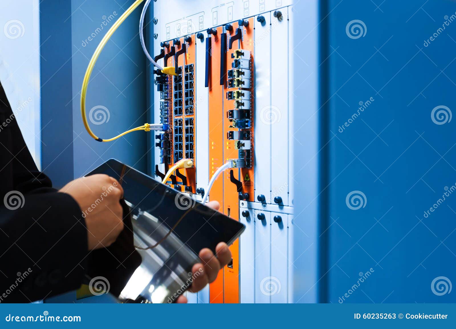 People Fix Core Switch in Network Room Stock Image - Image of engineer ...