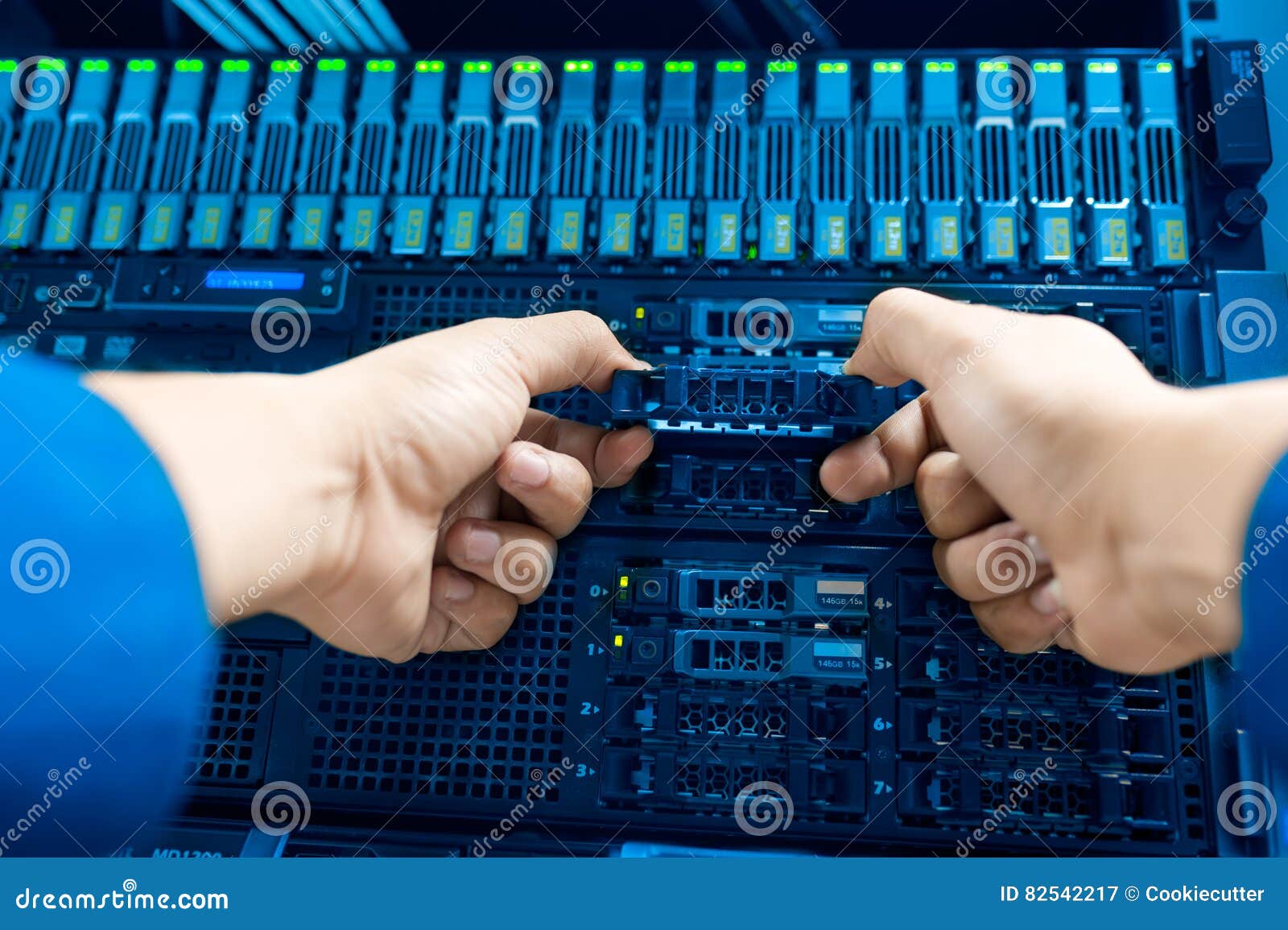 People Fix Core Switch in Network Room Stock Image - Image of ...