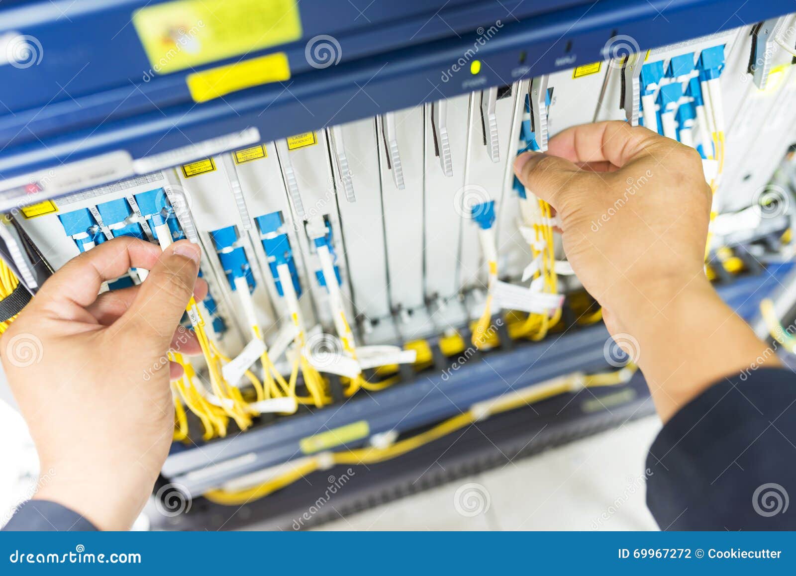 People Fix Core Switch in Network Room Stock Photo - Image of ...