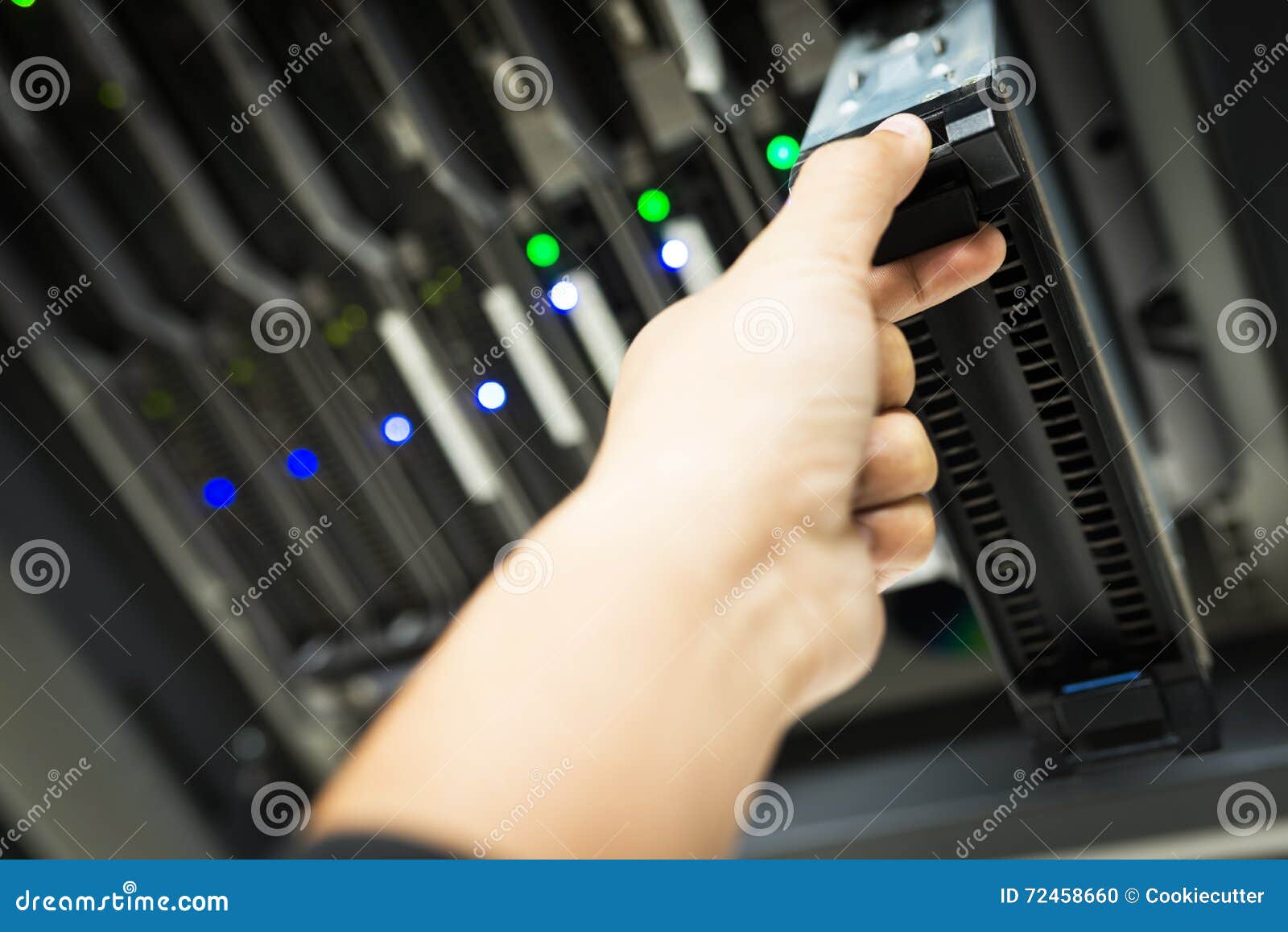 People Fix Core Switch in Network Room Stock Photo - Image of modern ...