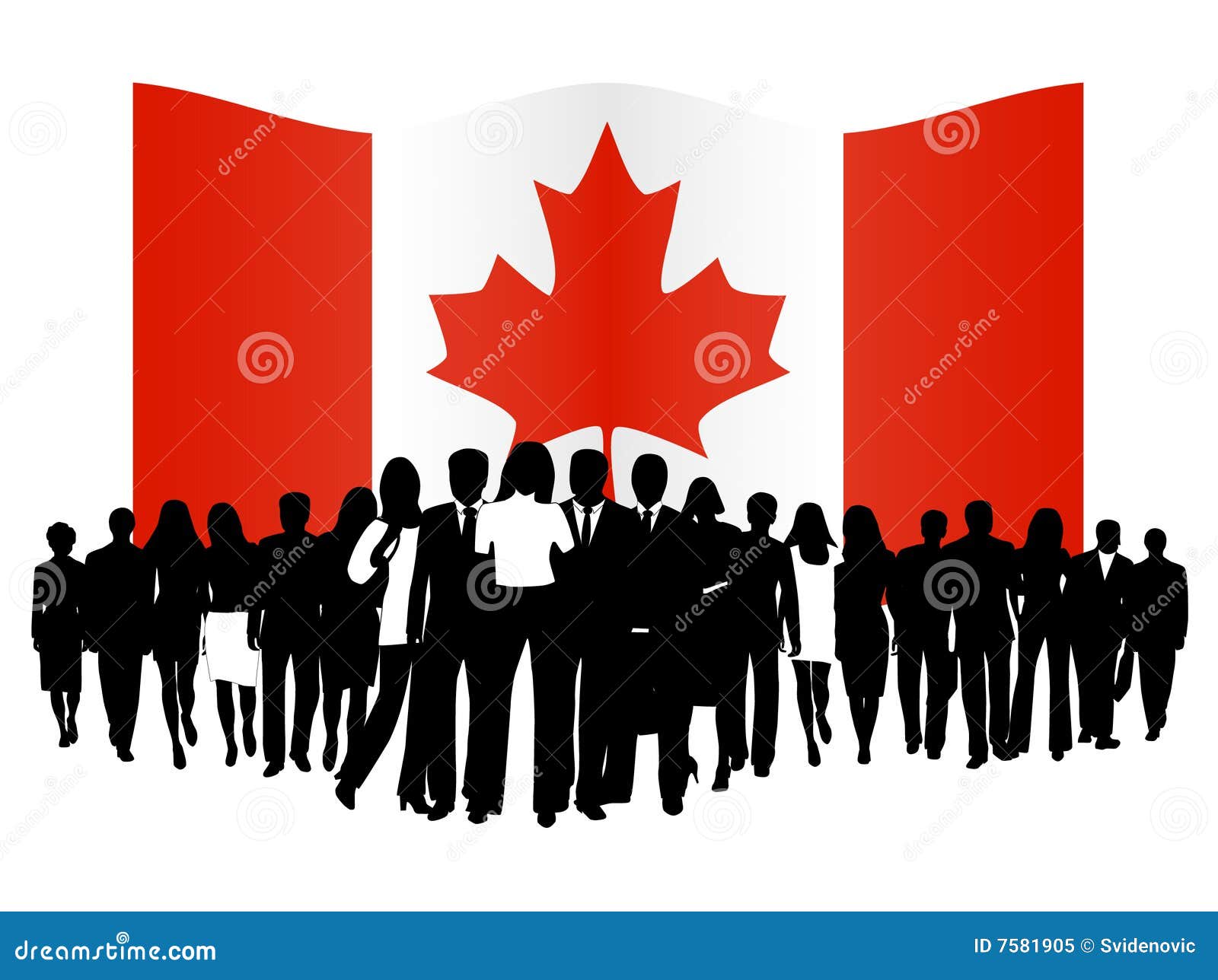 People and flag stock vector. Illustration of national - 7581905