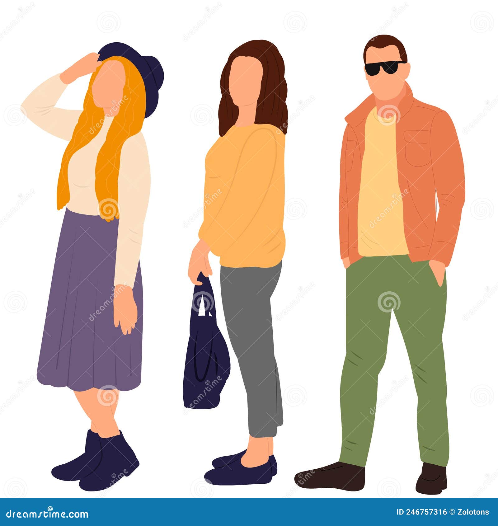 People Flat Design ,isolated Stock Vector - Illustration of citizens ...