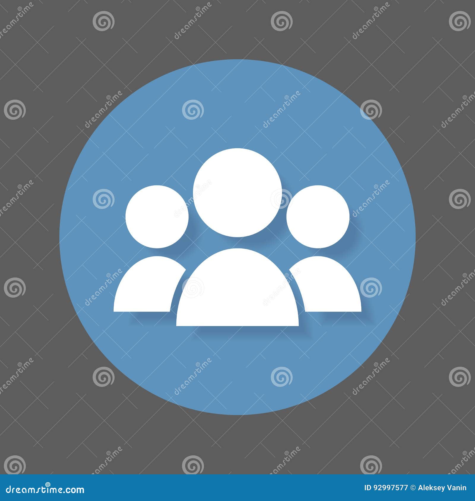 People Flat Icon. Group Round Colorful Button, Team Circular Vector ...