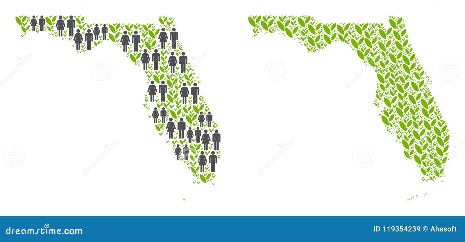People and Flora Florida Map Stock Vector - Illustration of botany ...