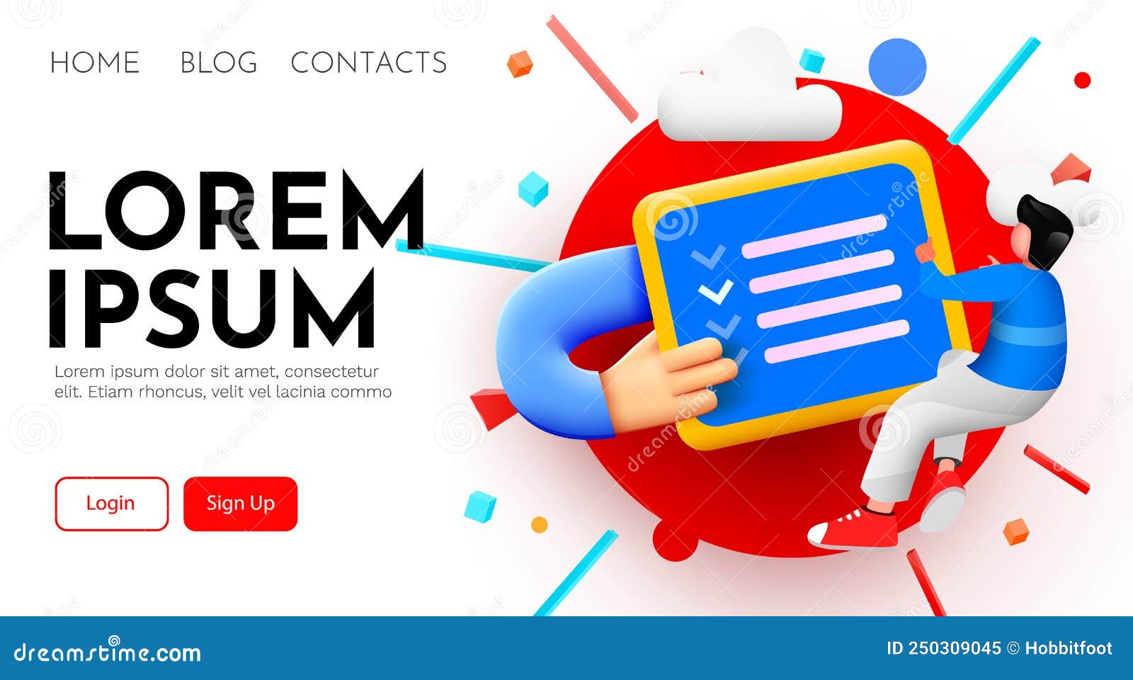 People Fly Around Checklist. Manager or Test Review Concept Stock ...