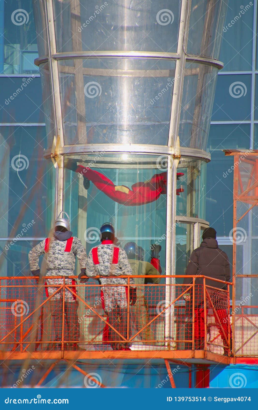 Man Hovering in an Air Pipe Stock Photo - Image of ecstasy, dynamic ...