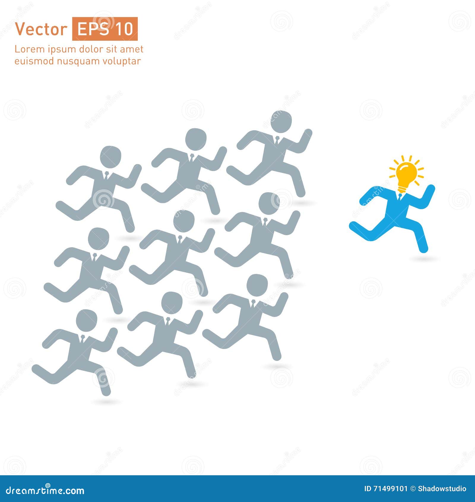 3d People Following Leader Royalty-Free Illustration | CartoonDealer ...