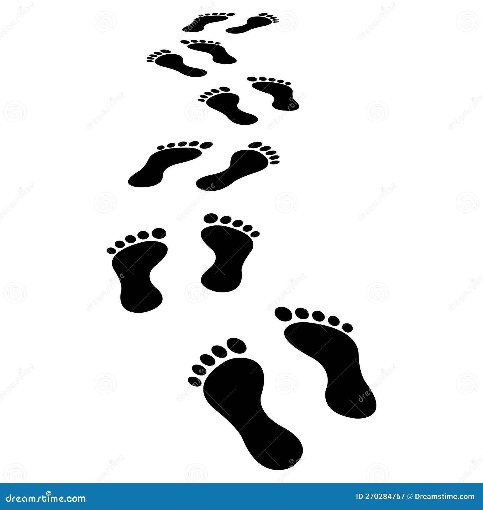 People Foot Trail Silhouette. Stock Vector - Illustration of path ...