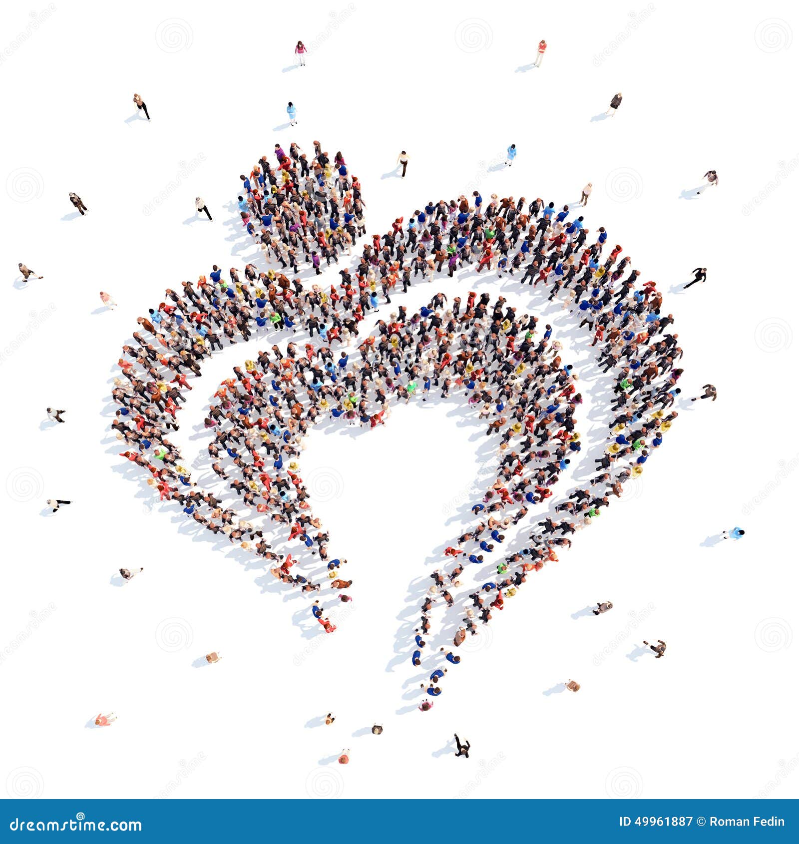 People in the Form of an Abstract Symbol Business Stock Illustration ...