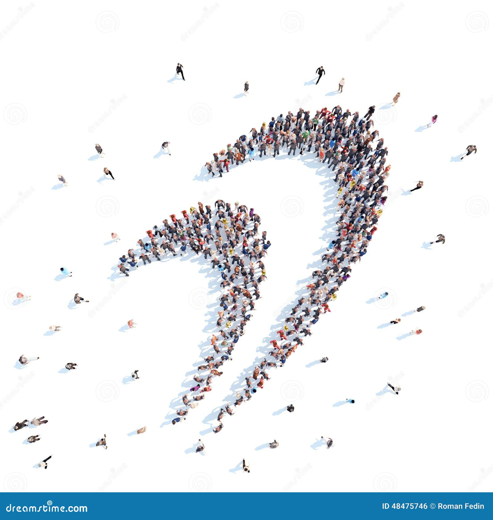People in the Form of an Abstract Symbol. Stock Illustration ...