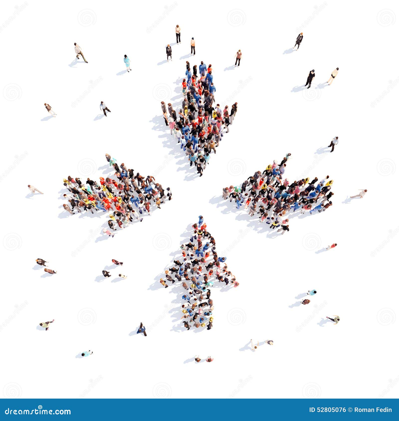 People in the Form of Arrows Stock Illustration - Illustration of arrow ...
