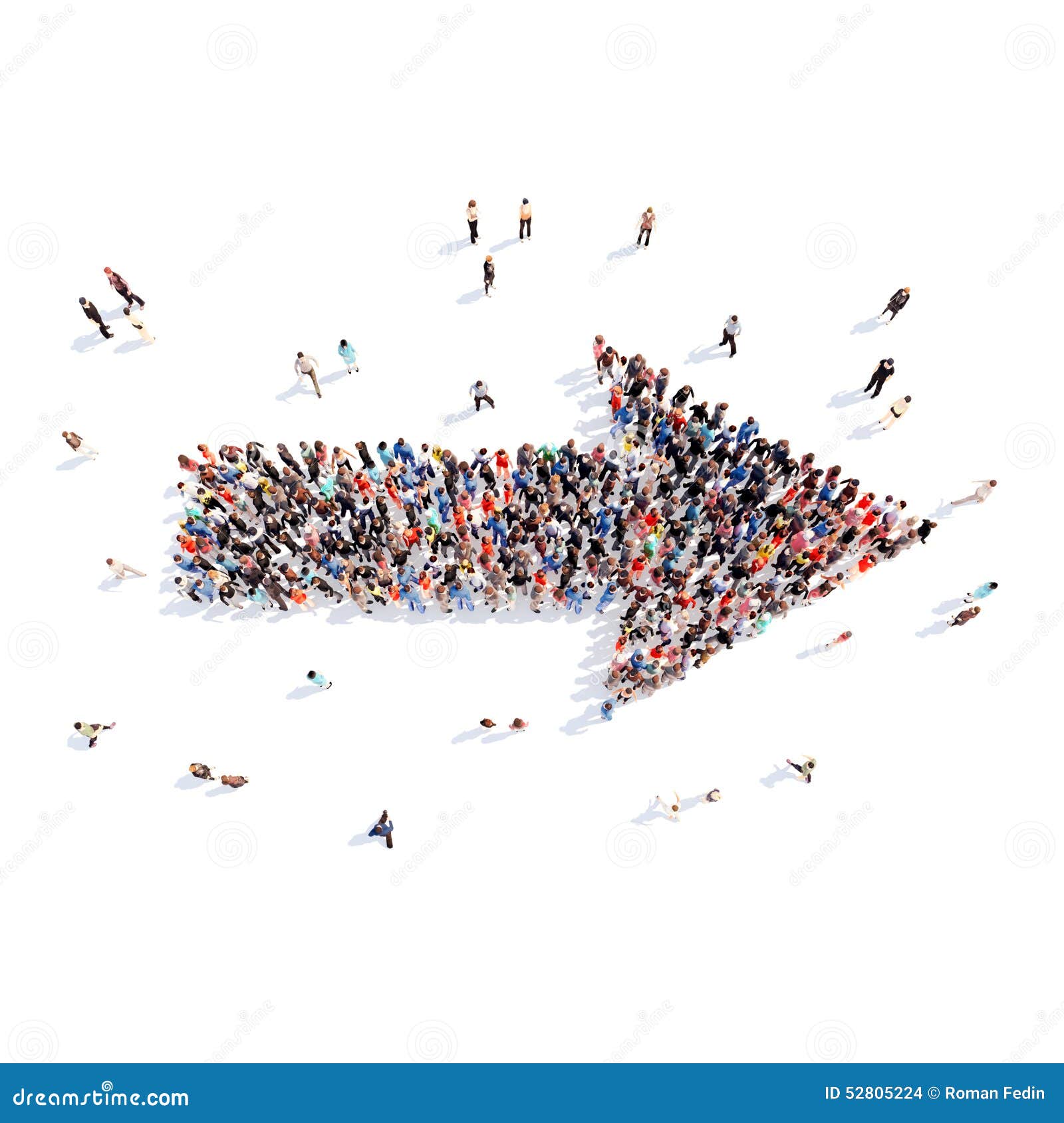 People in the Form of Arrows Stock Illustration - Illustration of ...