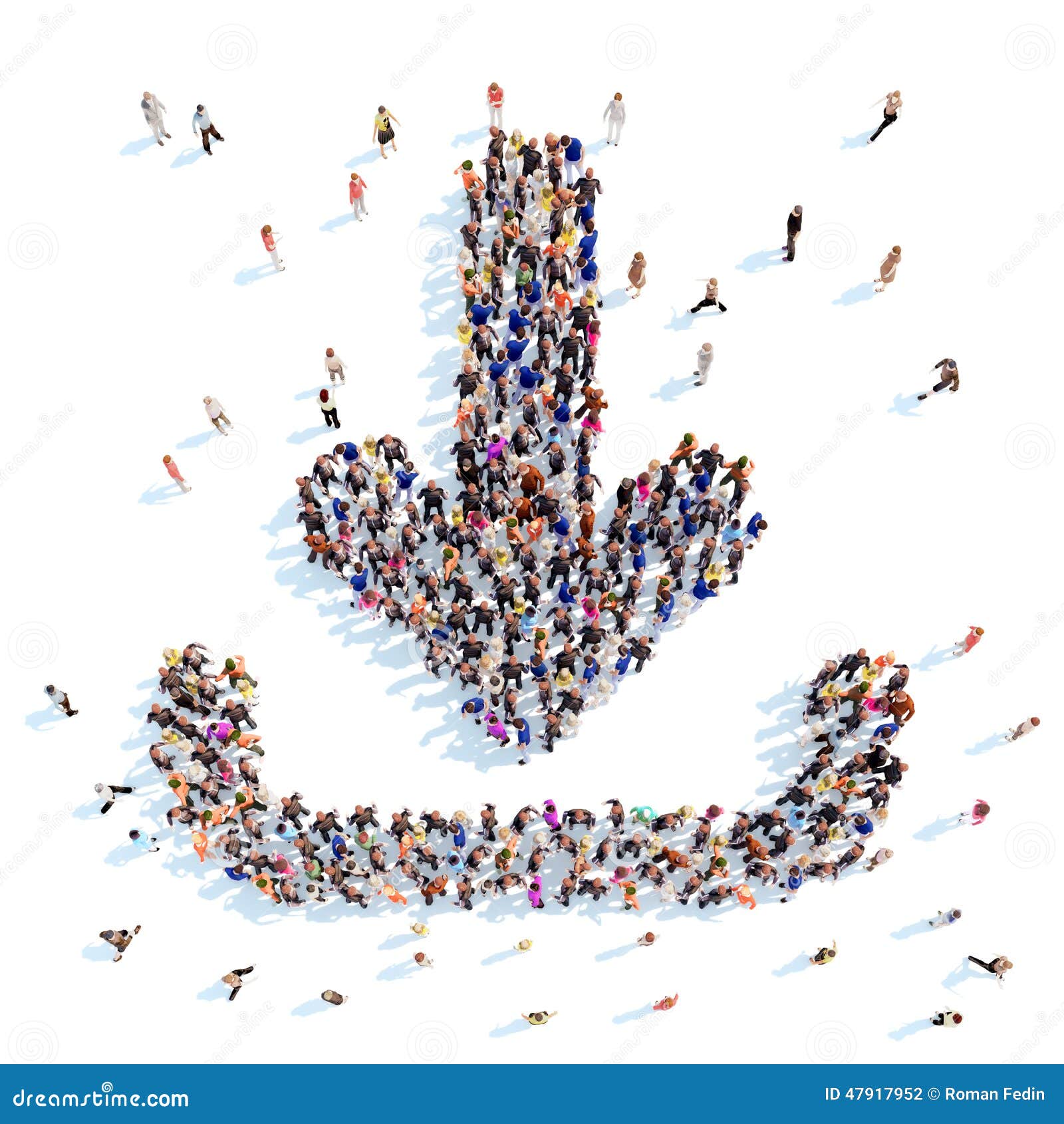 People in the Form of Arrows. Stock Illustration - Illustration of ...