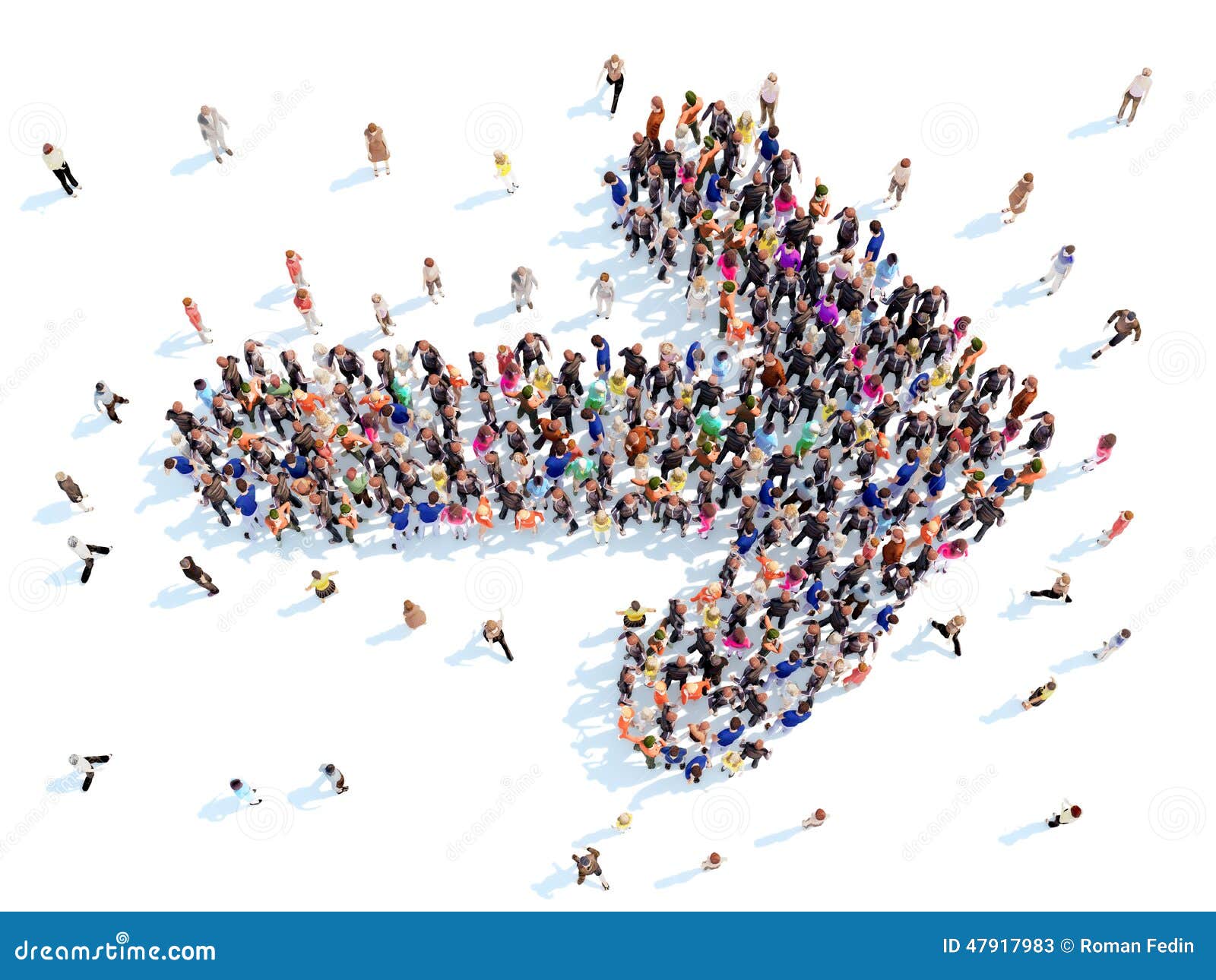People in the Form of Arrows. Stock Illustration - Illustration of ...