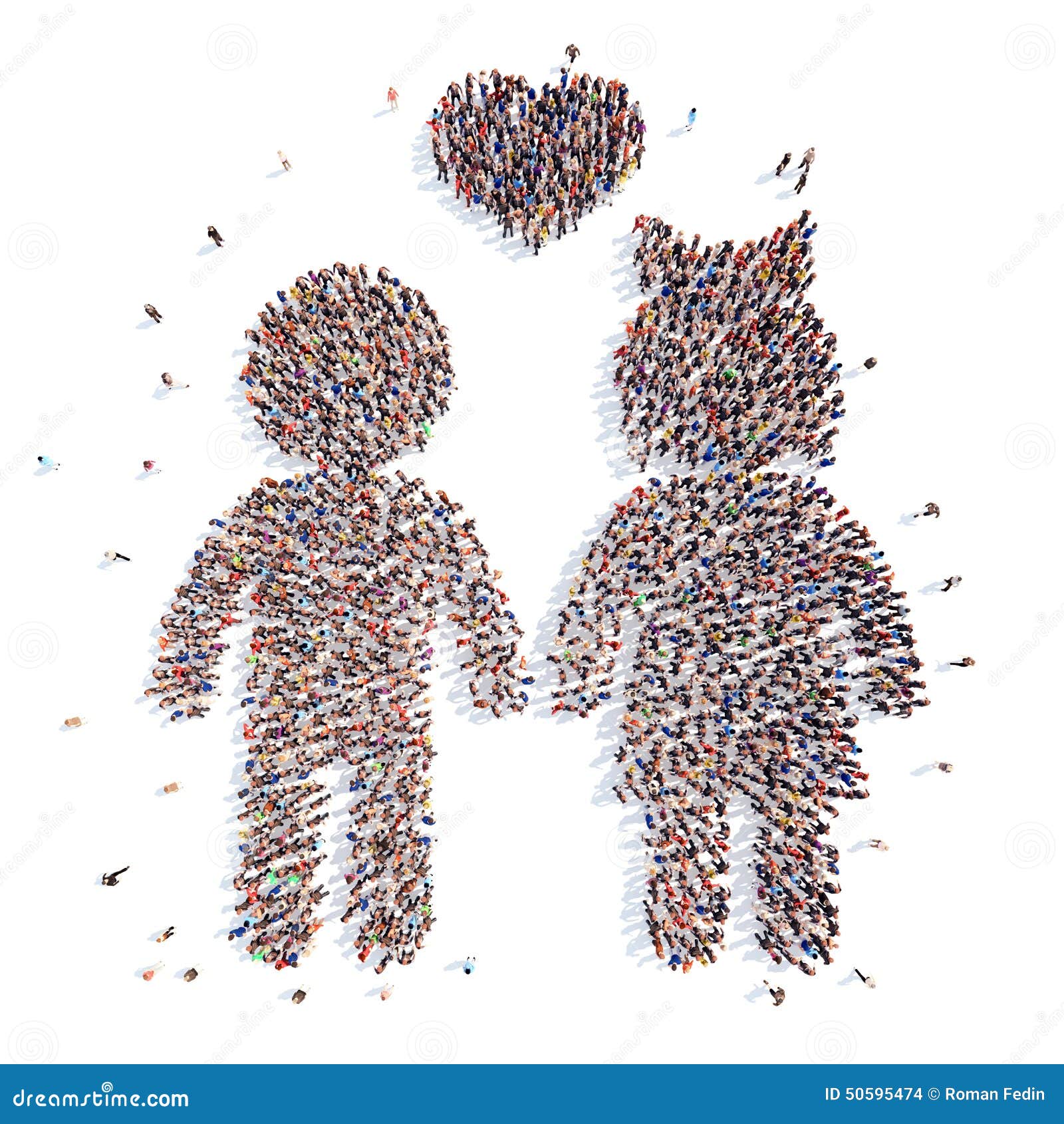 People in the Form of a Boy and Girl Stock Illustration - Illustration ...