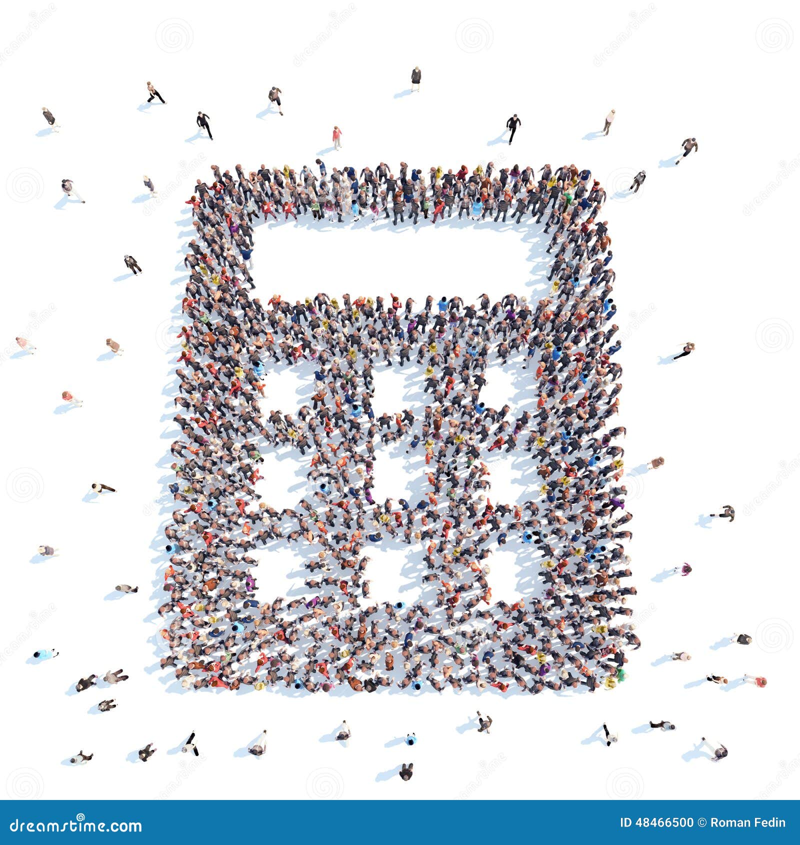 People in the Form of a Calculator. Stock Photo - Image of backgrounds ...