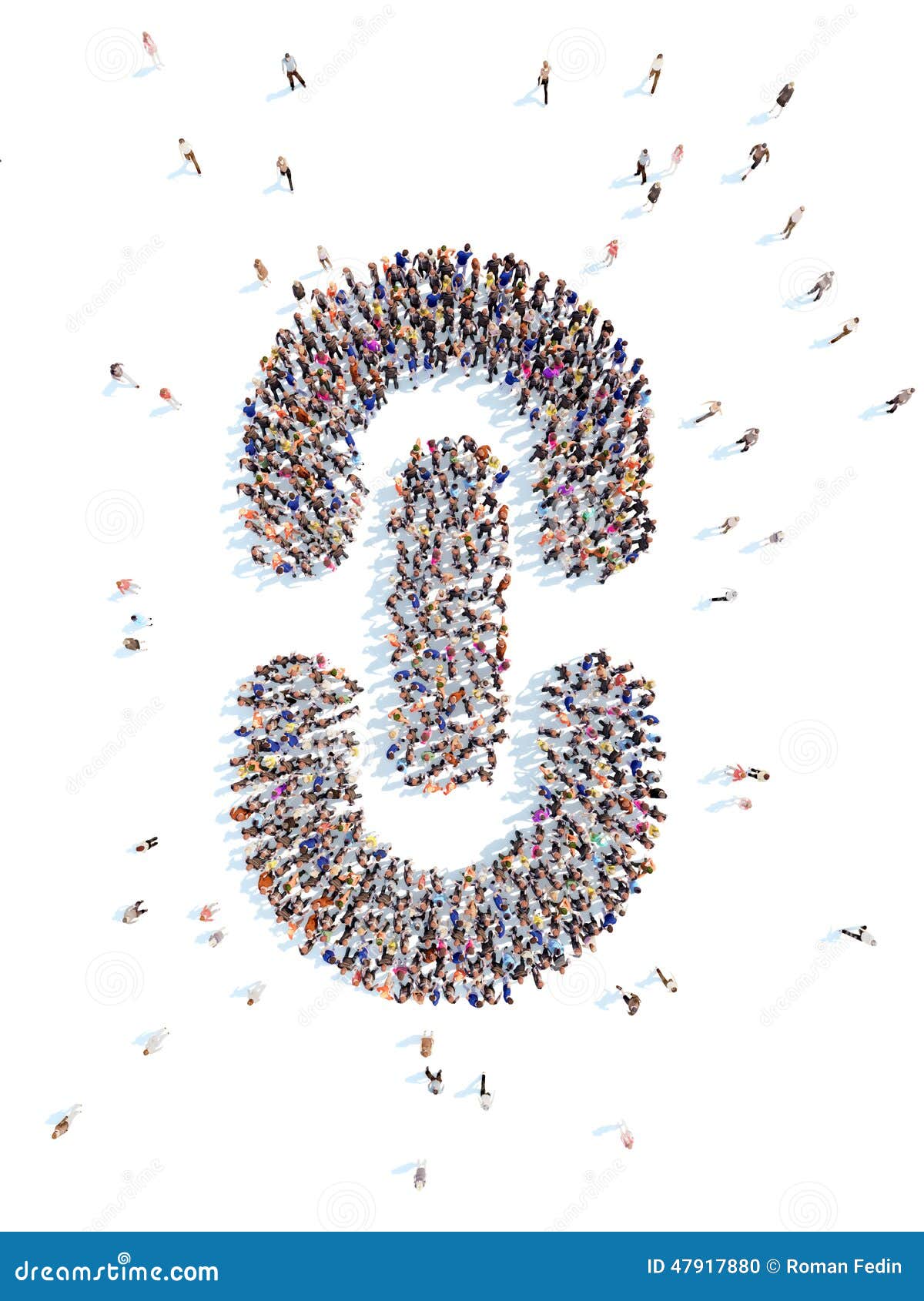 People in the Form of a Chain Link. Stock Illustration - Illustration ...