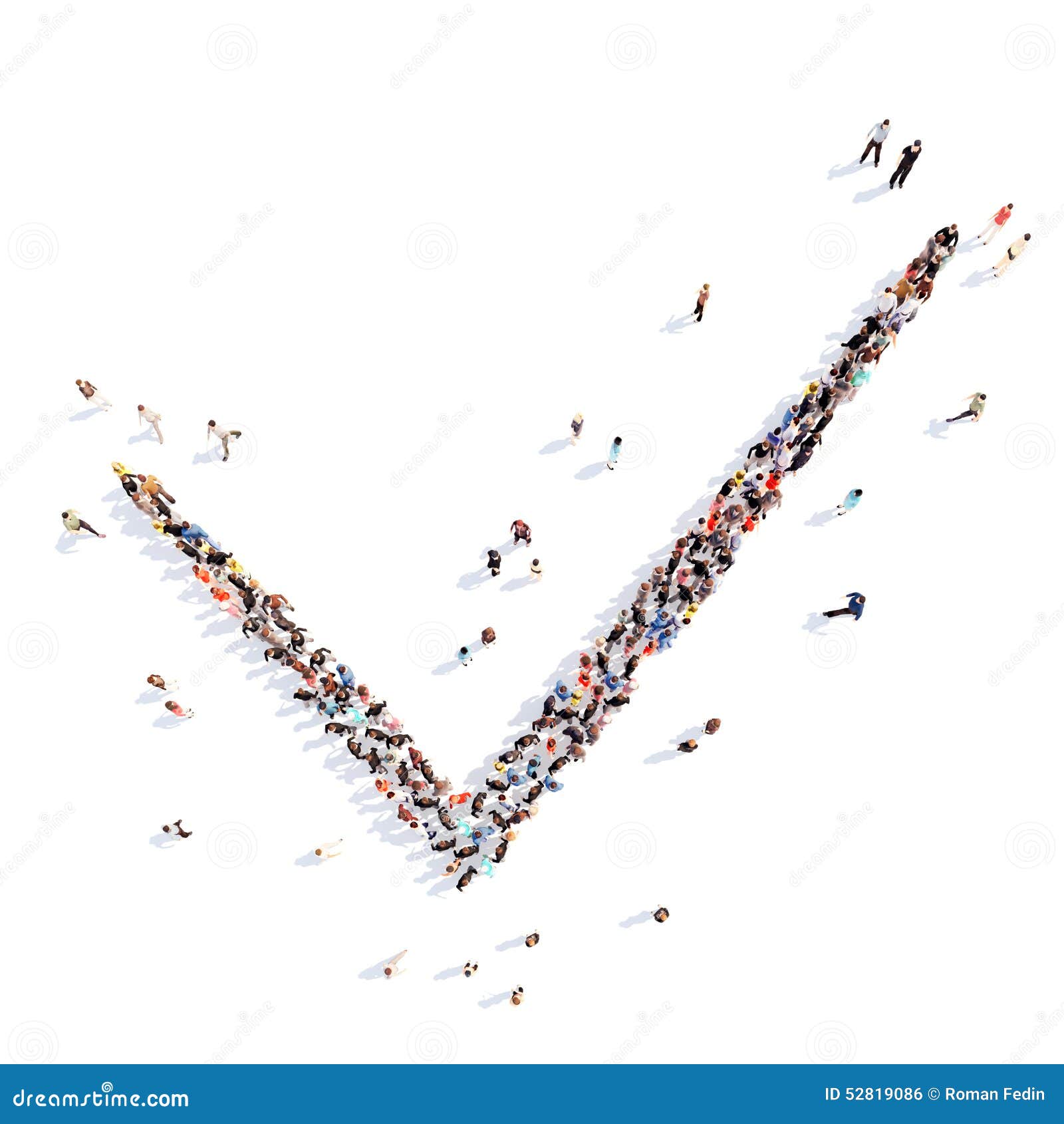 People in the Form of Check Mark Stock Photo - Image of achievement ...