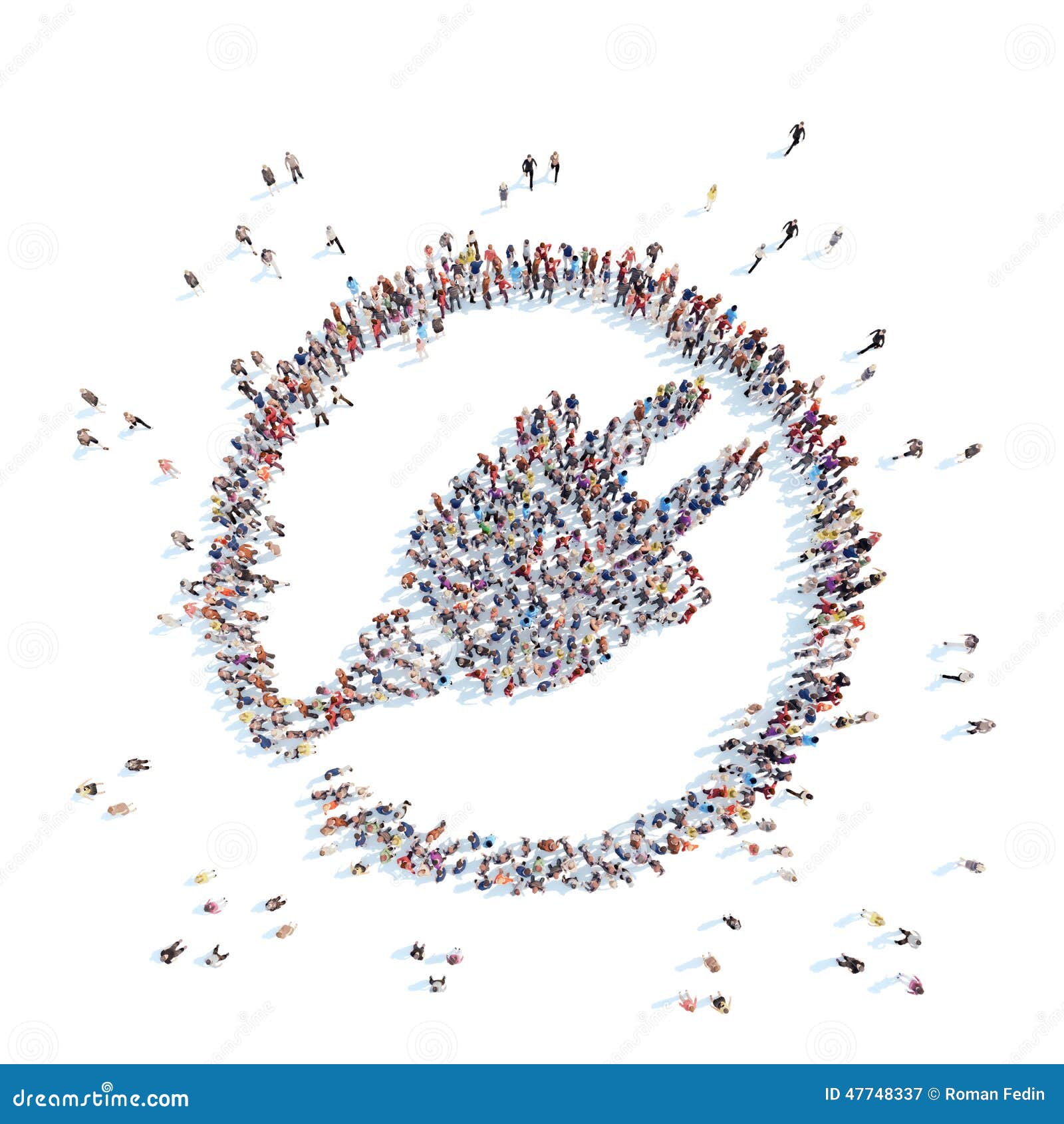 People in the Form of an Electric Plug. Stock Illustration ...