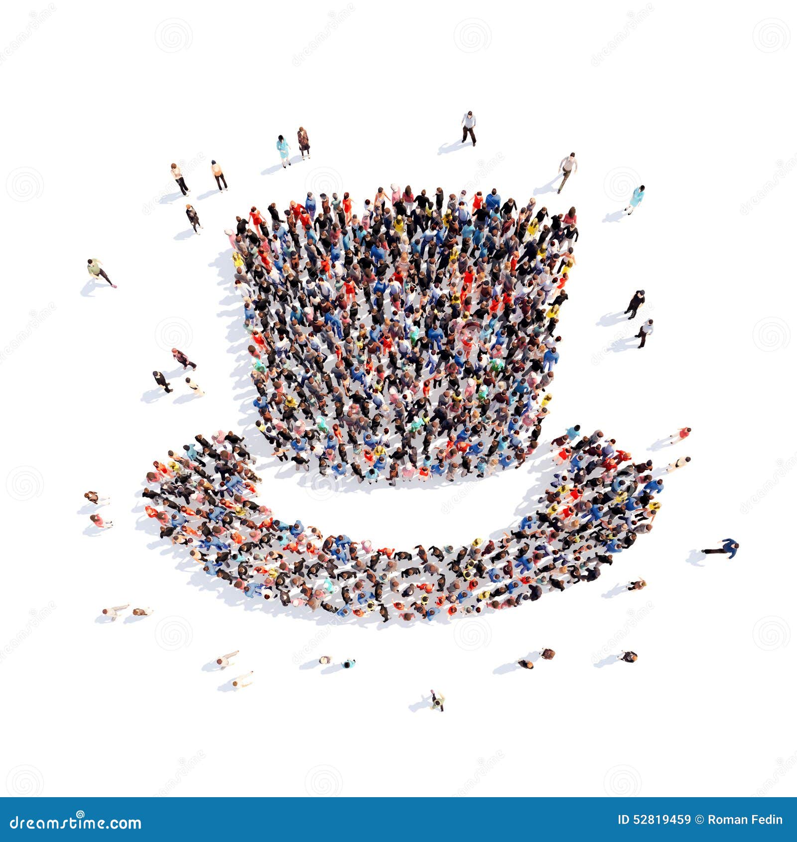 People in the Form of a Hat Stock Image - Image of garment, gang: 52819459