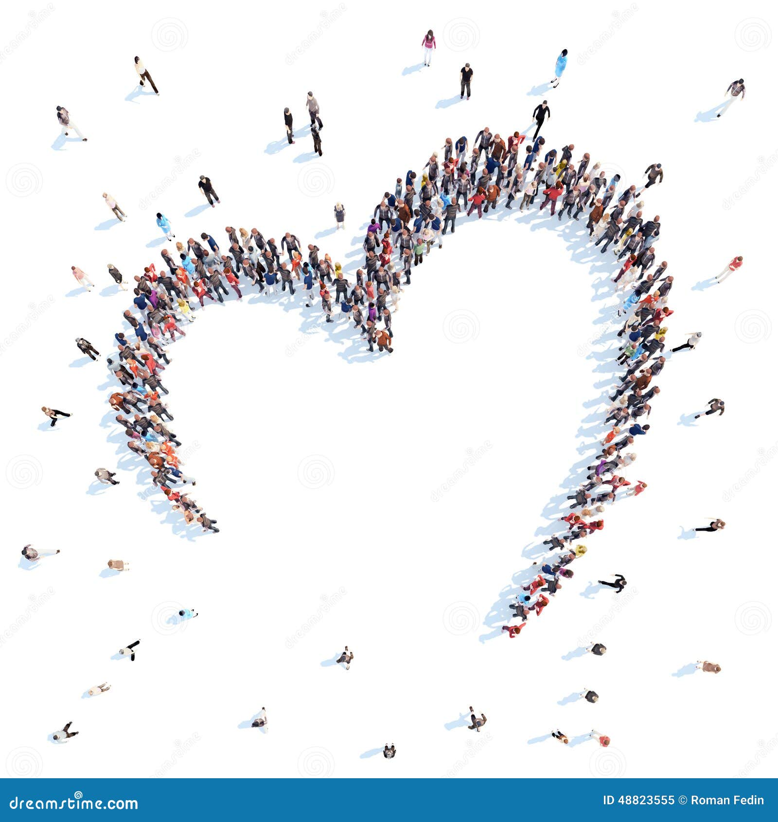 People in the Form of Hearts. Stock Illustration - Illustration of ...