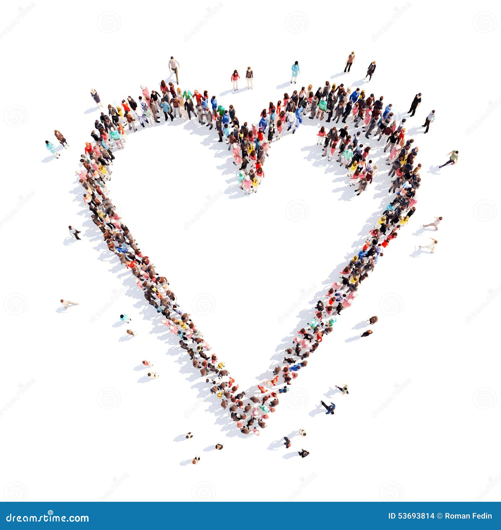 People in the Form of Hearts Stock Illustration - Illustration of ...