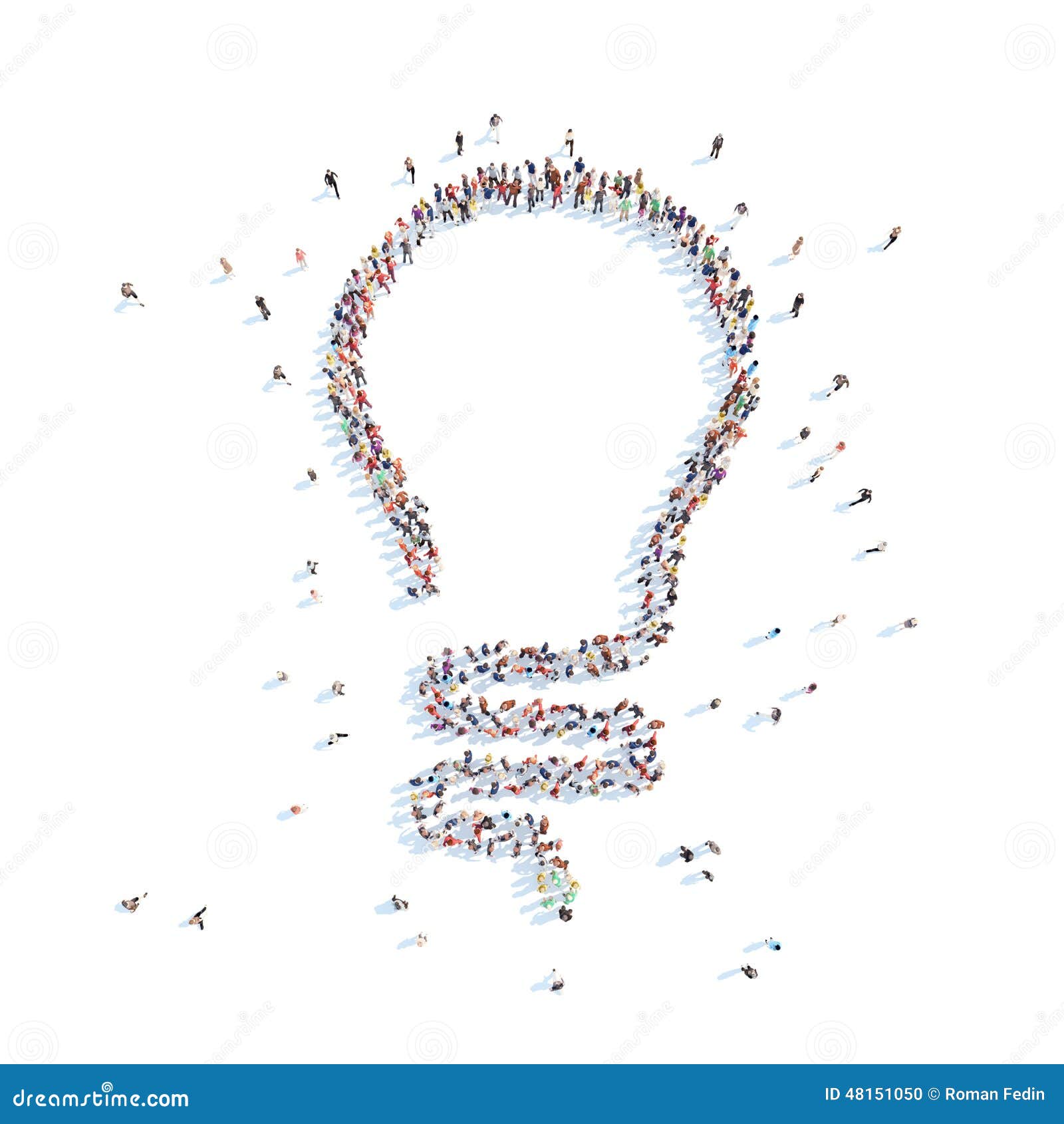 People in the Form of a Lamp. Stock Illustration - Illustration of ...