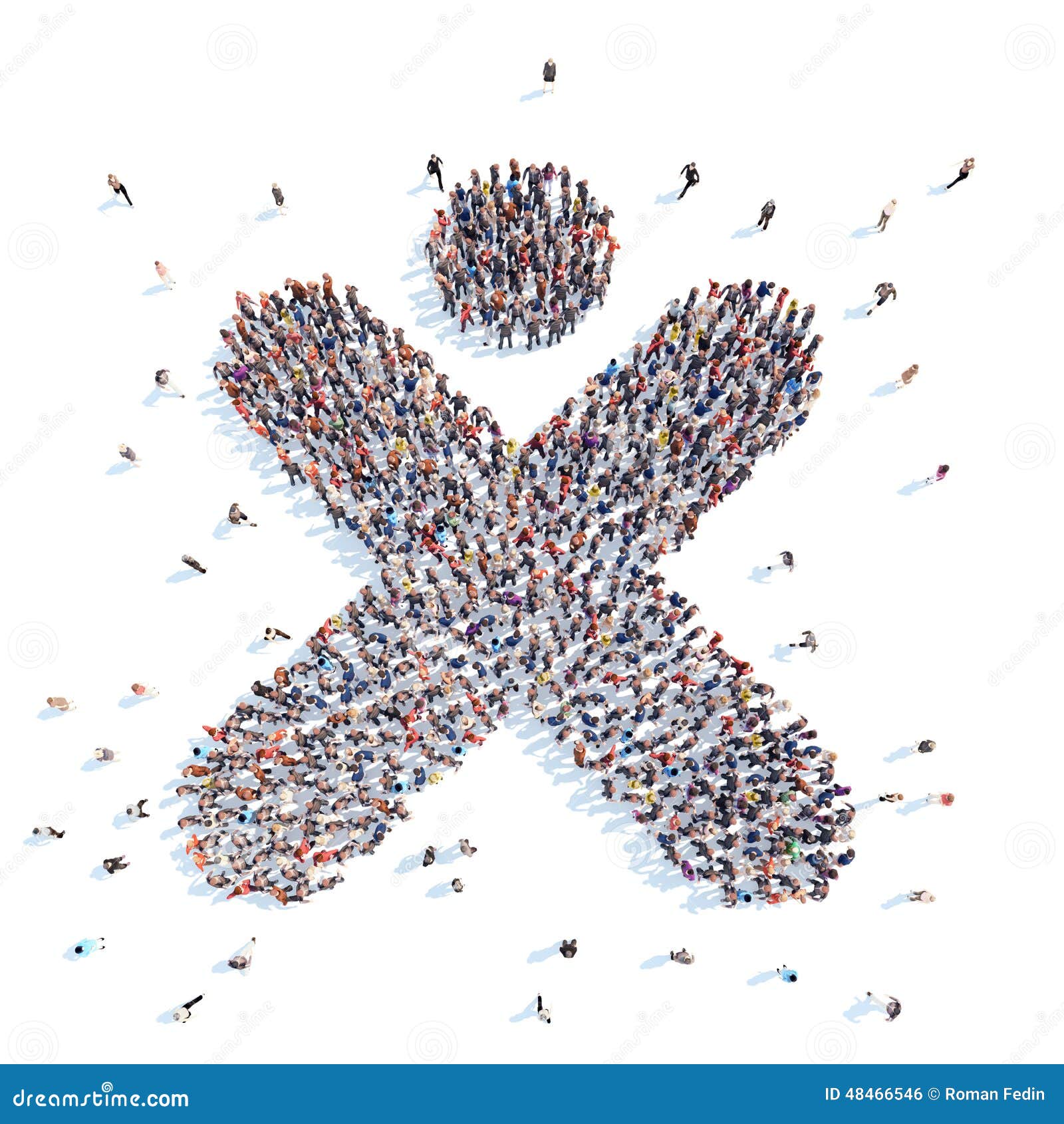 People in the form of man. stock illustration. Illustration of crowd ...