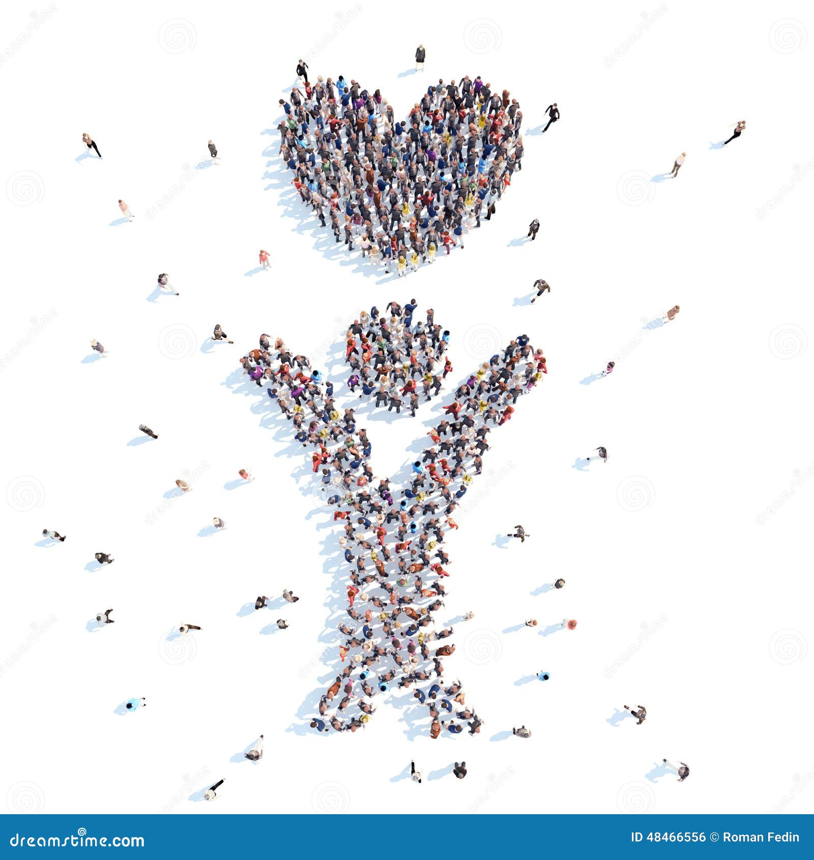 People in the form of man. stock illustration. Illustration of crowd ...