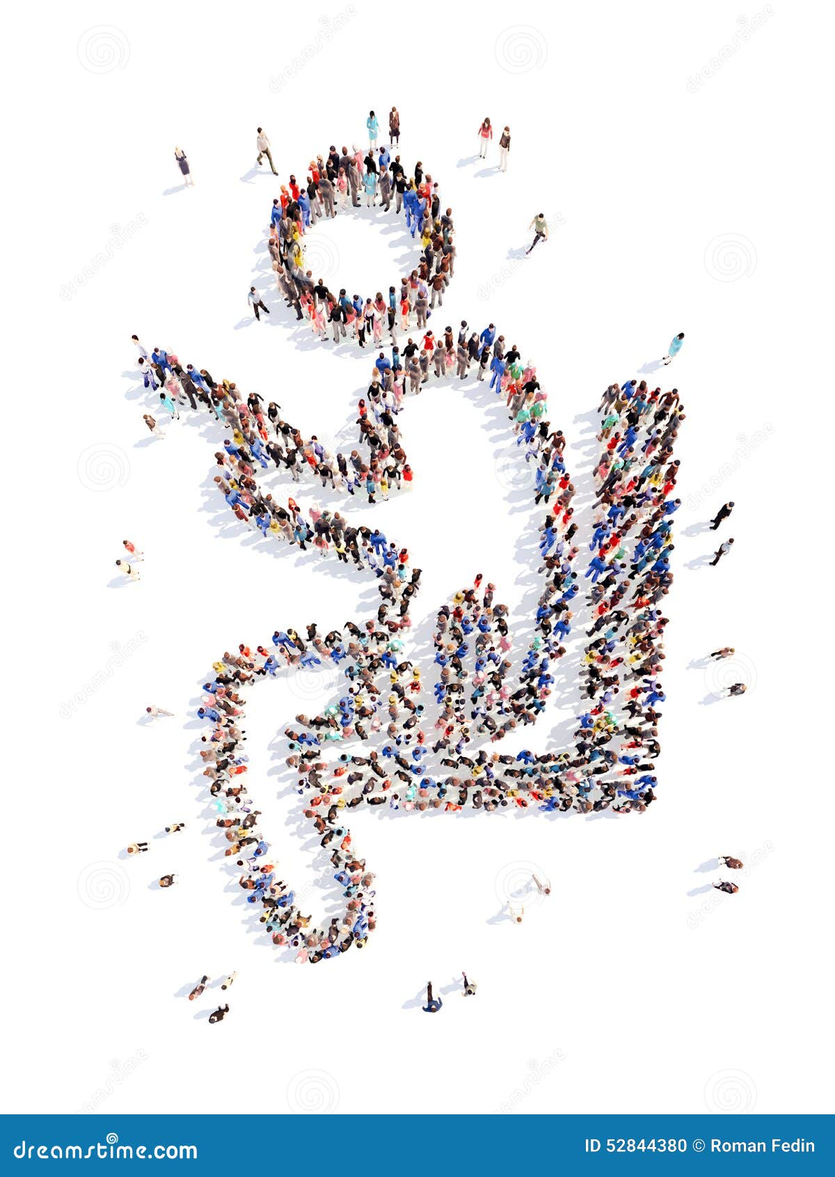 People in the Form of a Man Stock Illustration - Illustration of copy ...