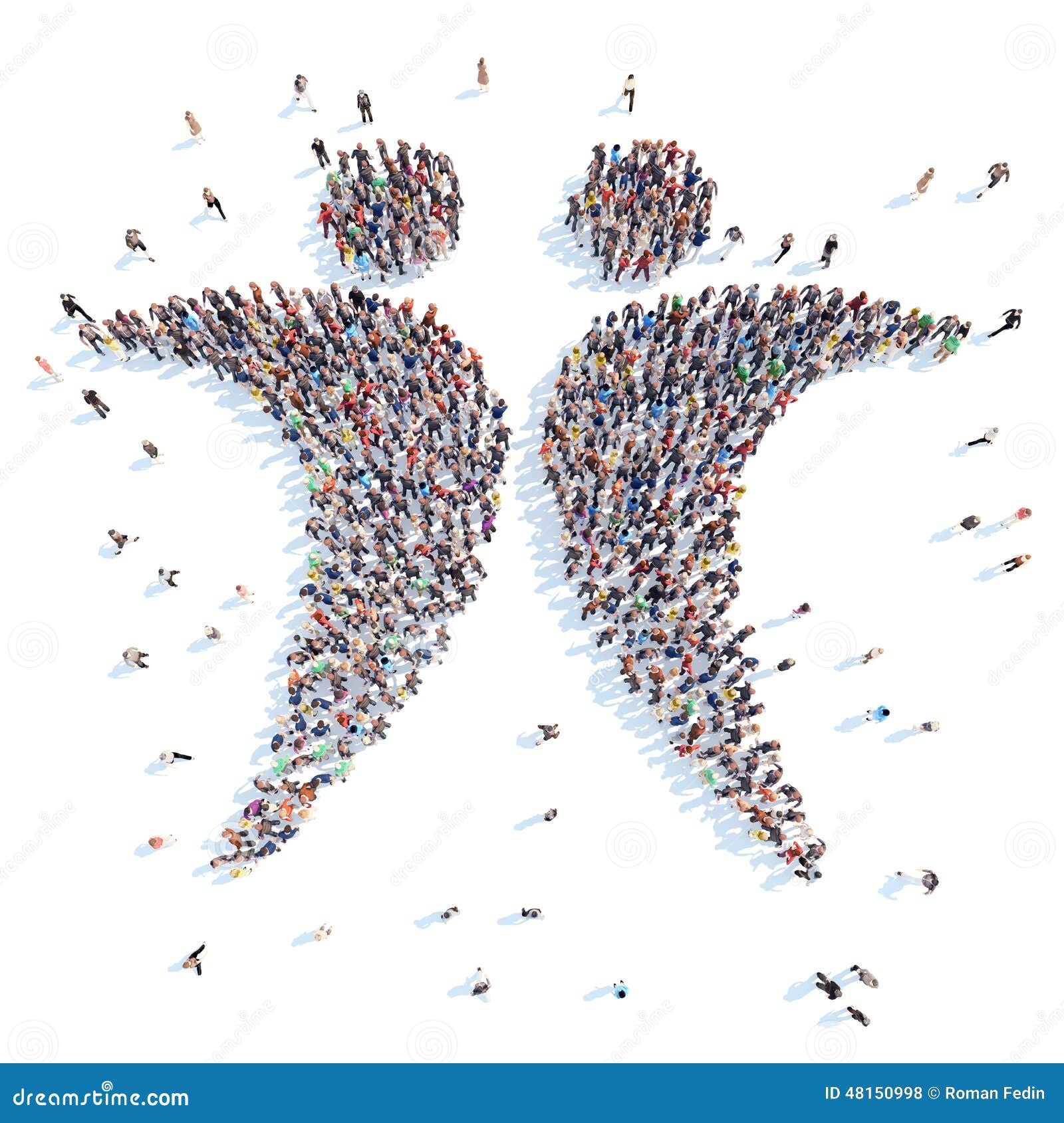 People in the Form of Mans. Stock Illustration - Illustration of group ...