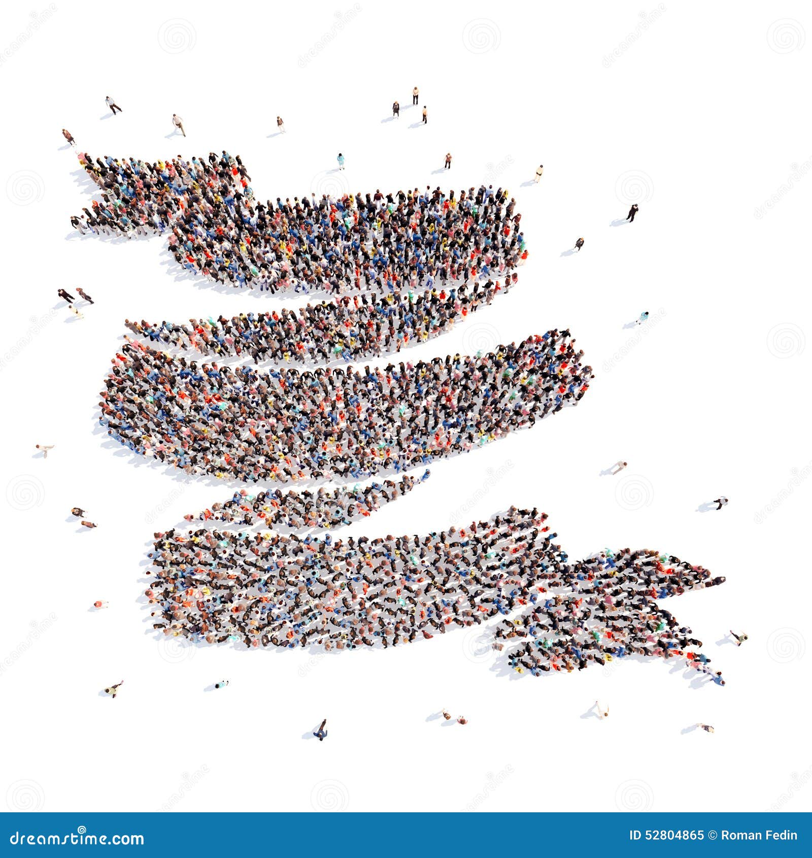 People in the Form of Ribbons Stock Image - Image of graphic, birthday ...