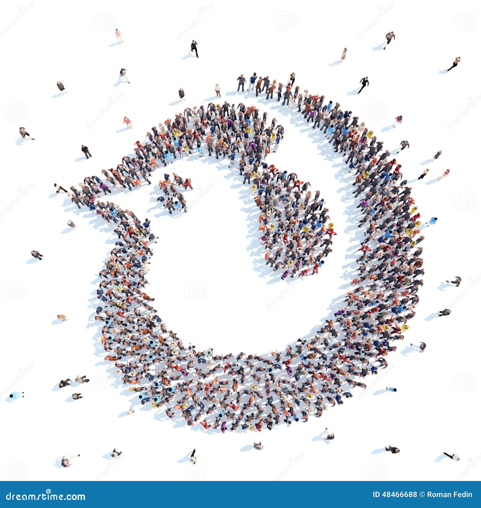 People in the Form of a Rooster. Stock Illustration - Illustration of ...