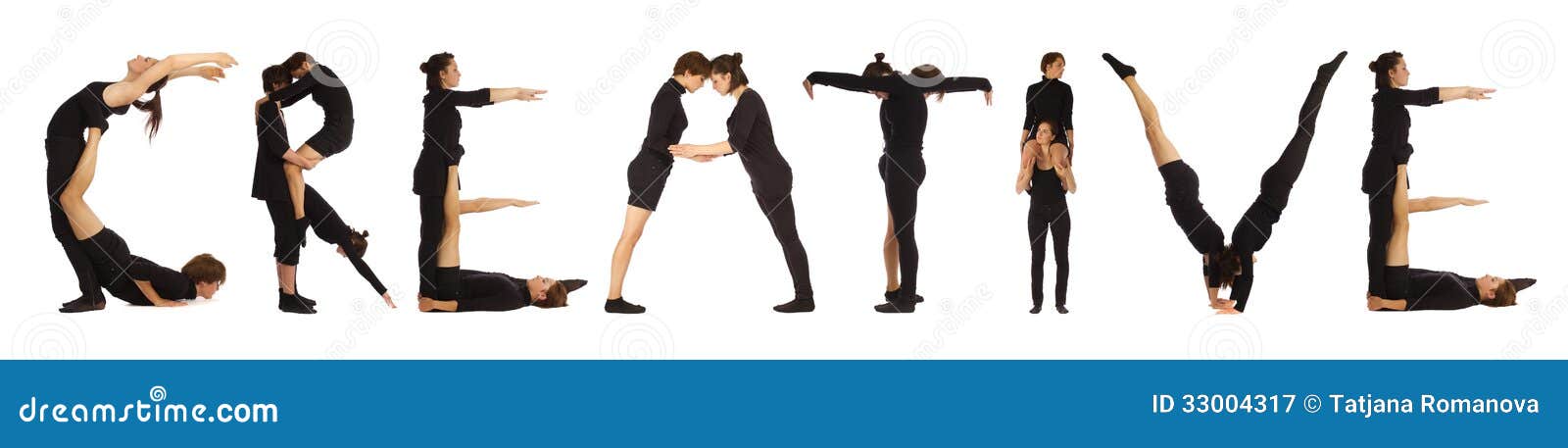 People Forming CREATIVE Word Over White Background Stock Image - Image ...