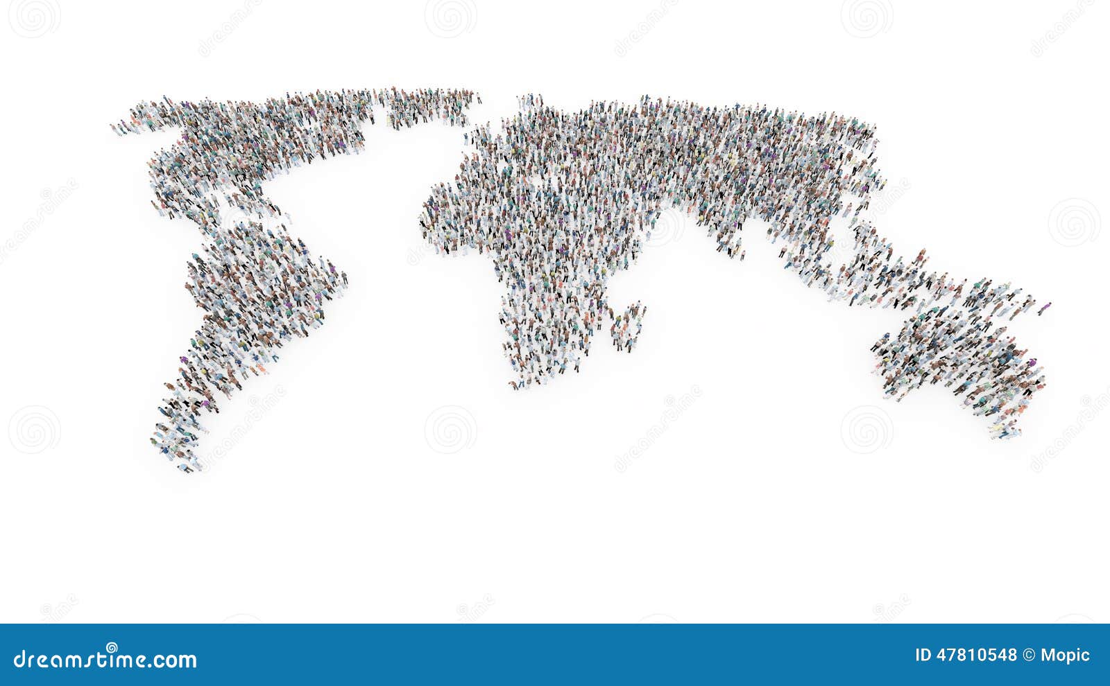 People forming a world map stock illustration. Illustration of human ...