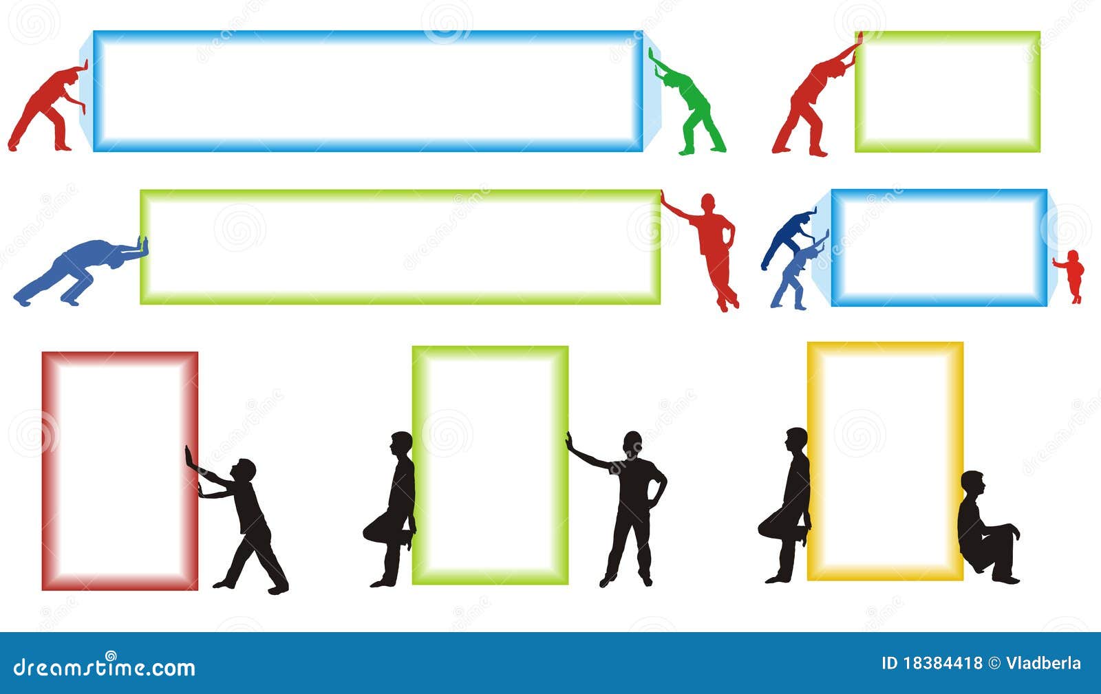 People and frame stock illustration. Illustration of remove - 18384418