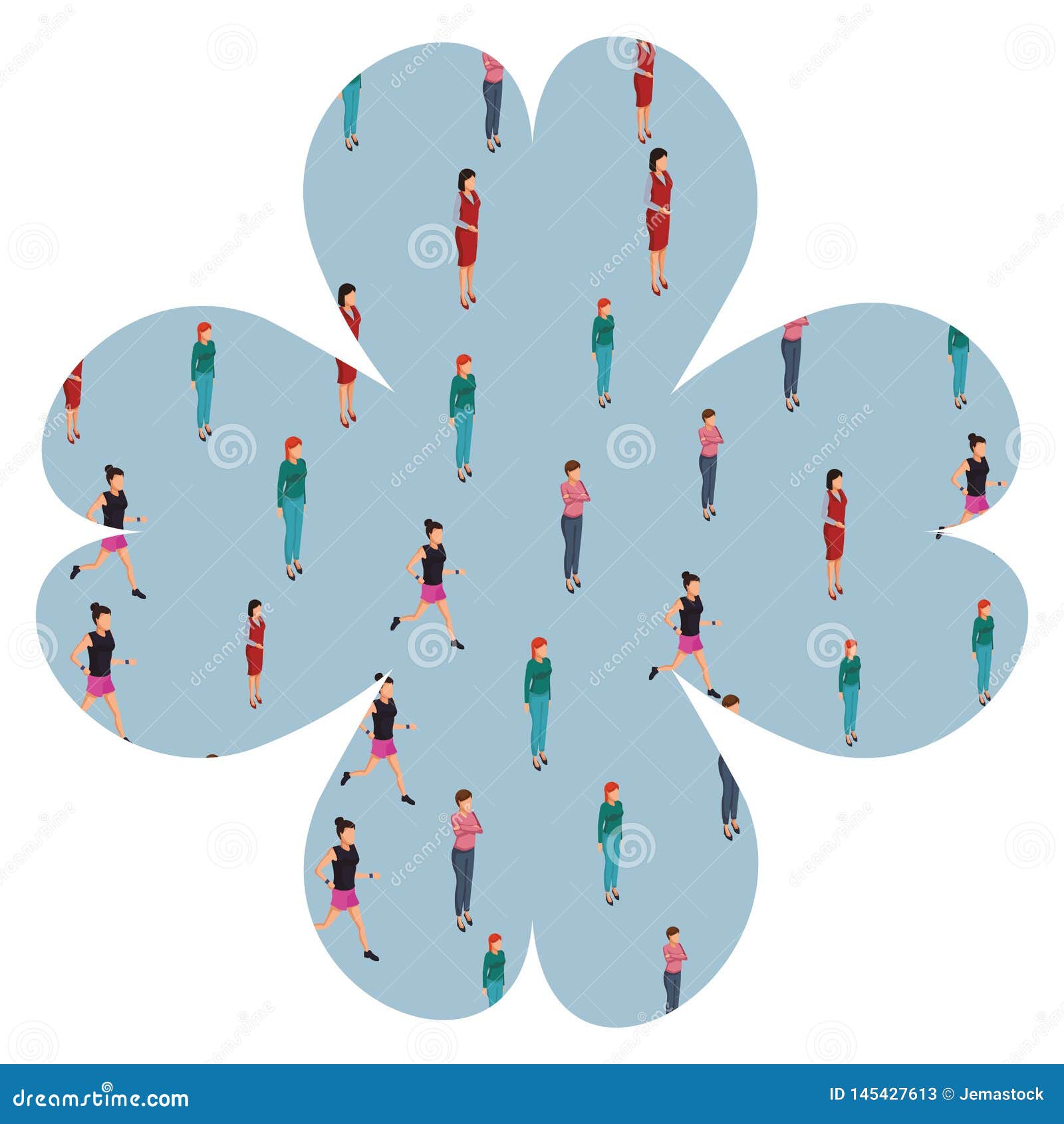 People frame isolated stock vector. Illustration of clothes - 145427613
