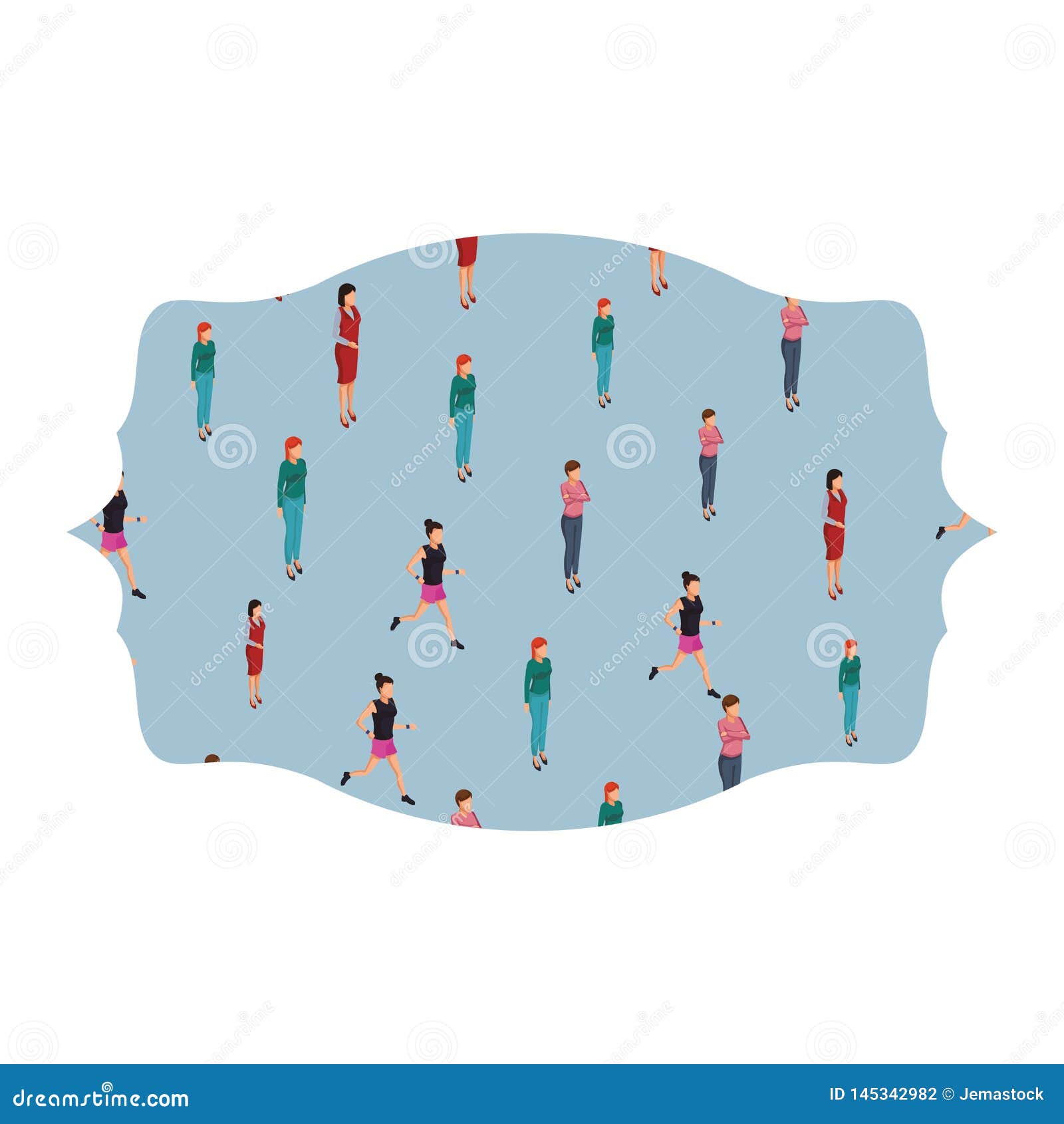 People frame isolated stock vector. Illustration of symbolic - 145342982