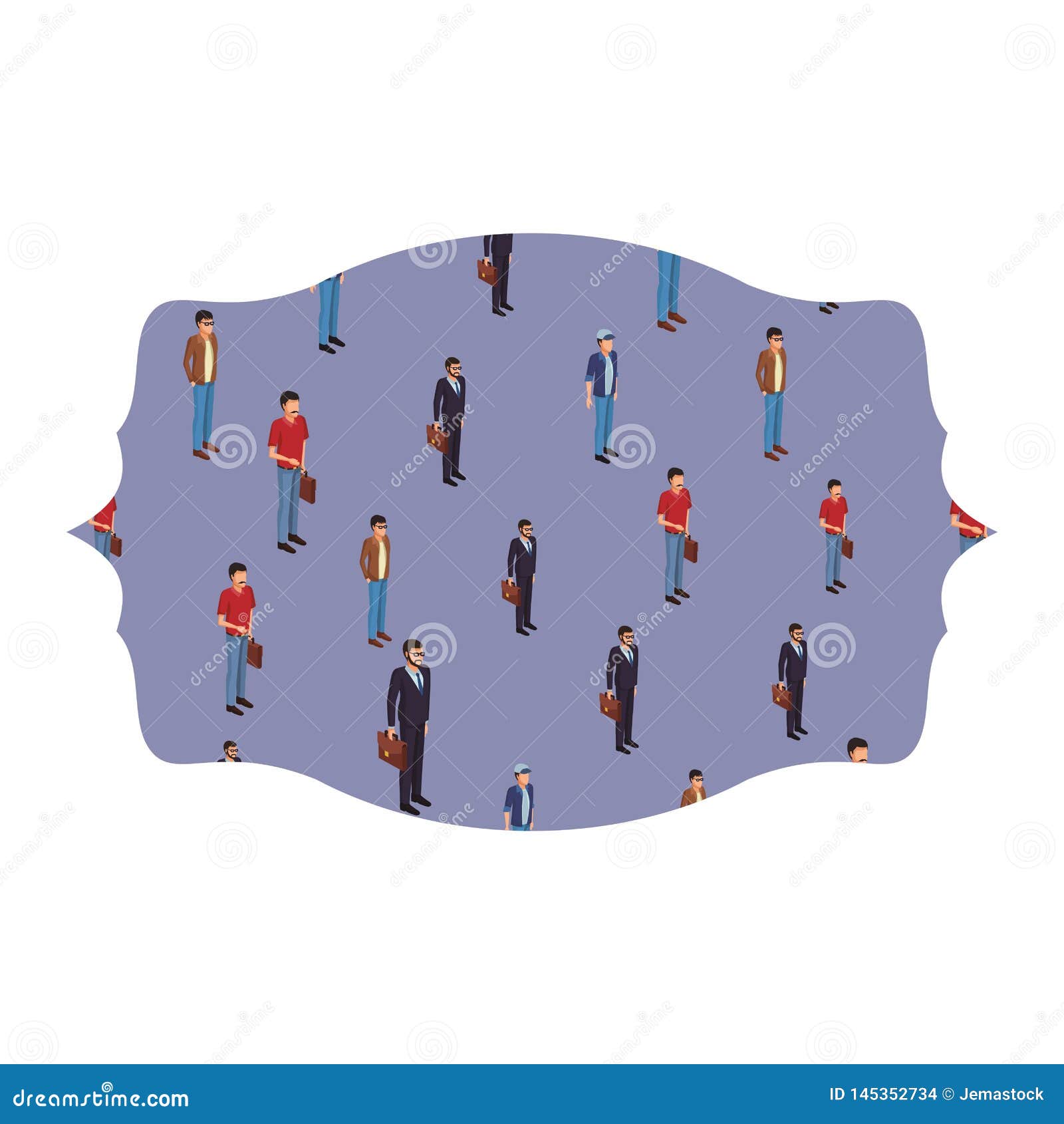 People frame isolated stock vector. Illustration of profile - 145352734