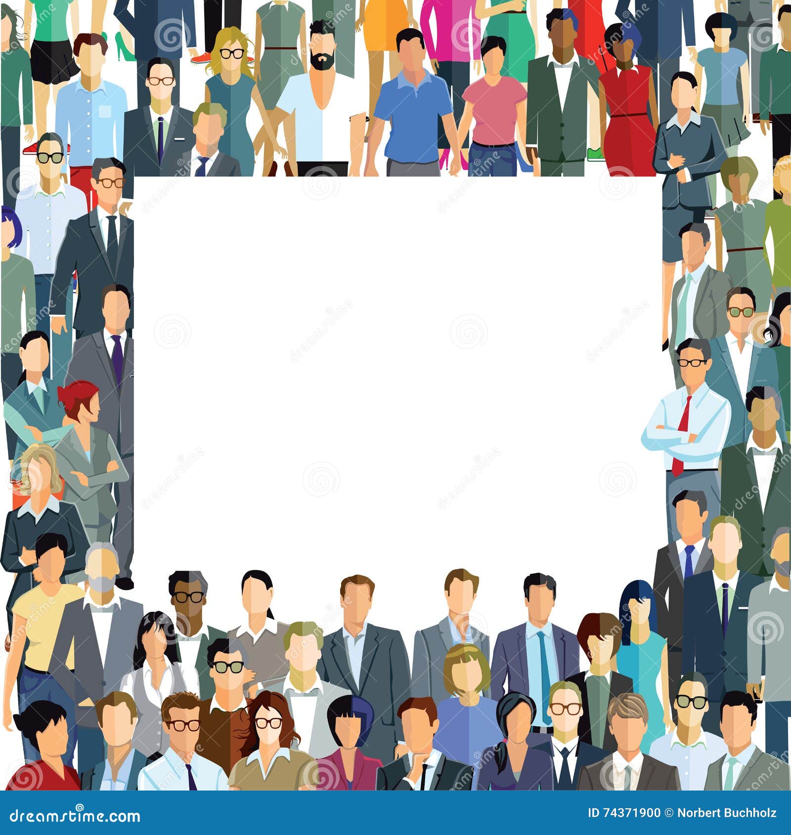 People Framing White Copy Space Stock Vector - Illustration of frame ...