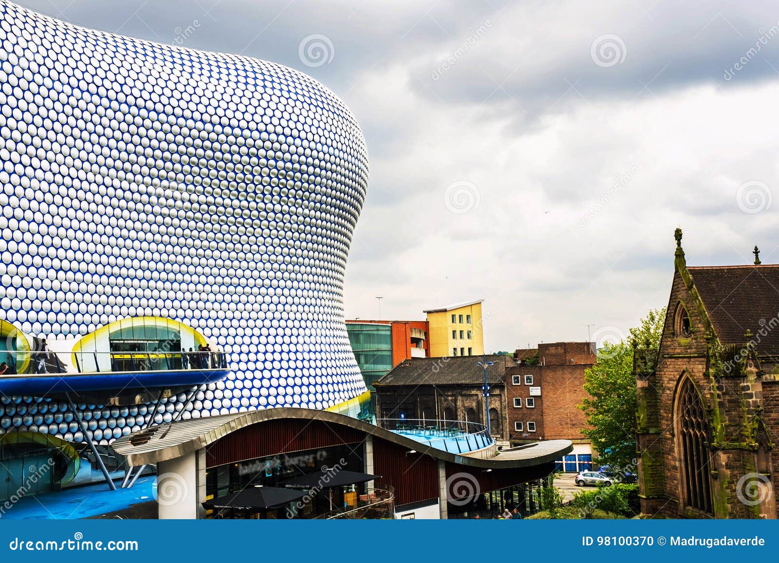 People in Front of Modern Building in Downtown of Birmingham, UK ...