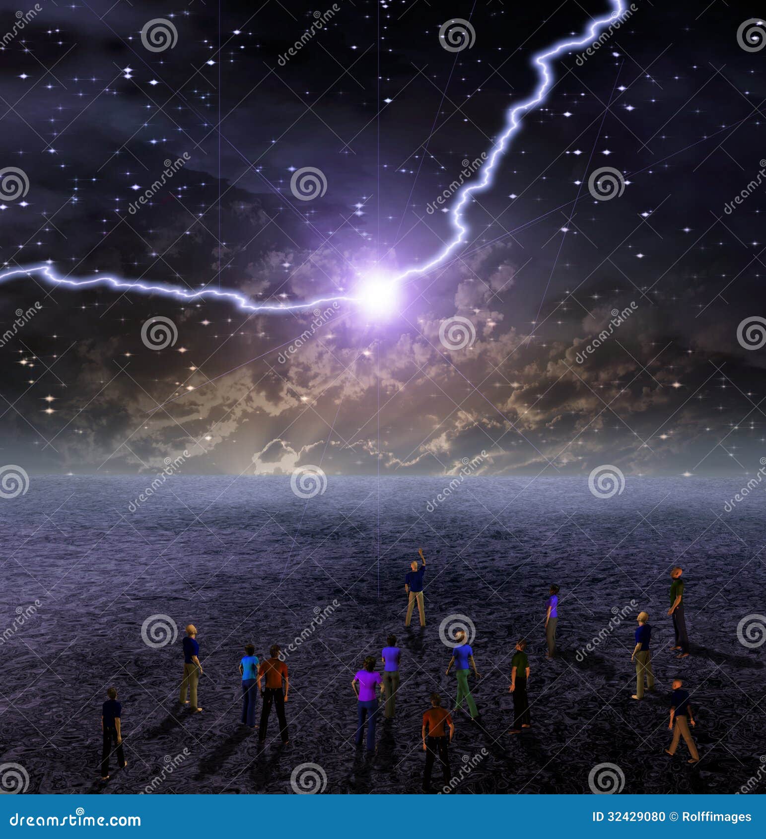 People Gather To View Energy Royalty-Free Stock Image | CartoonDealer ...