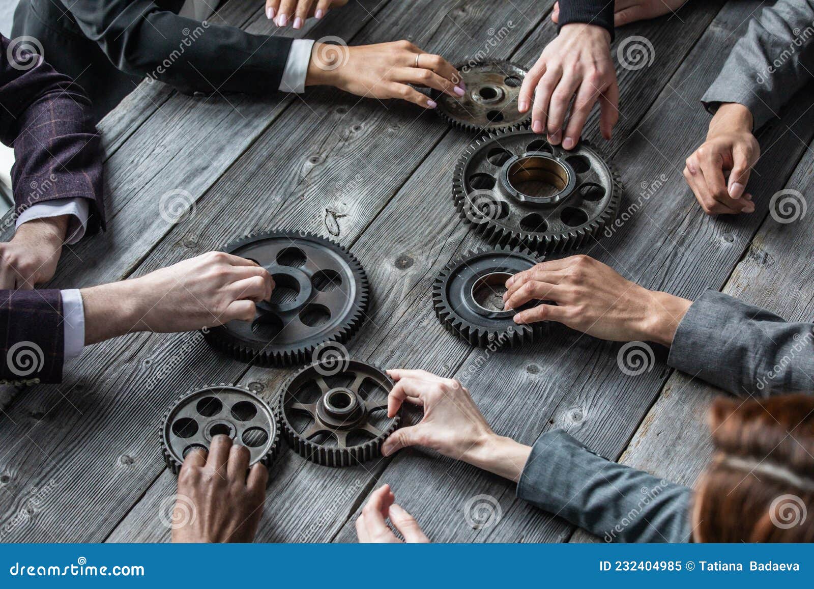People with Cogs of Business Stock Image - Image of equipment ...