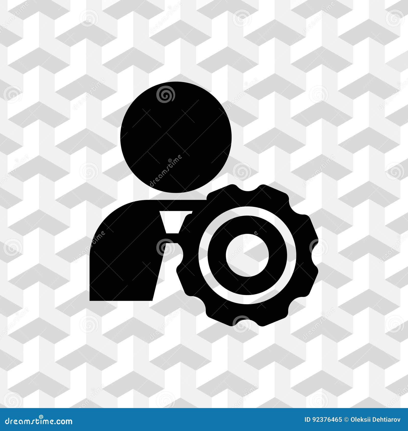 People Gear Icon Stock Vector Illustration Flat Design Stock Vector ...