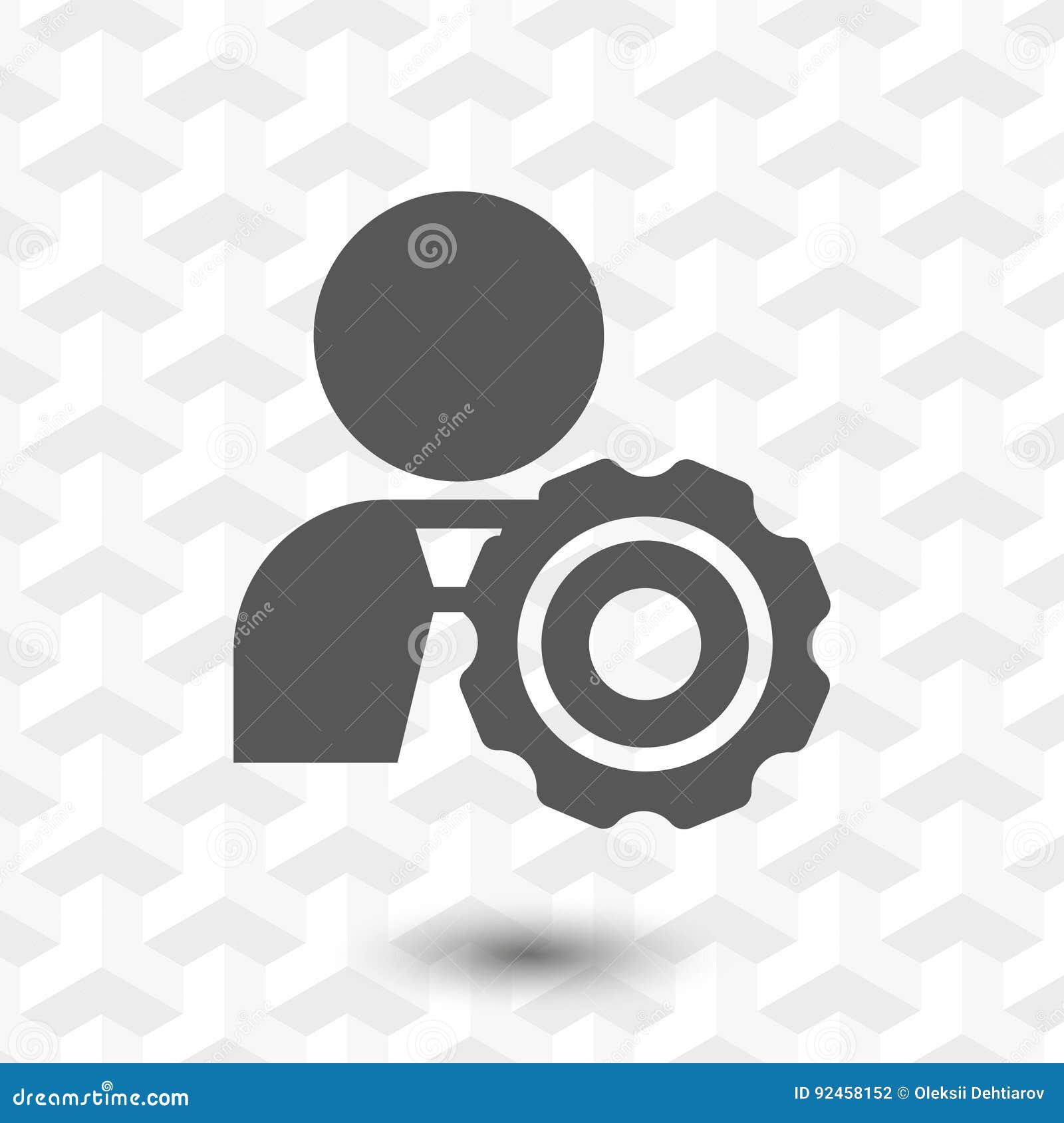 People Gear Icon Stock Vector Illustration Flat Design Stock Vector ...