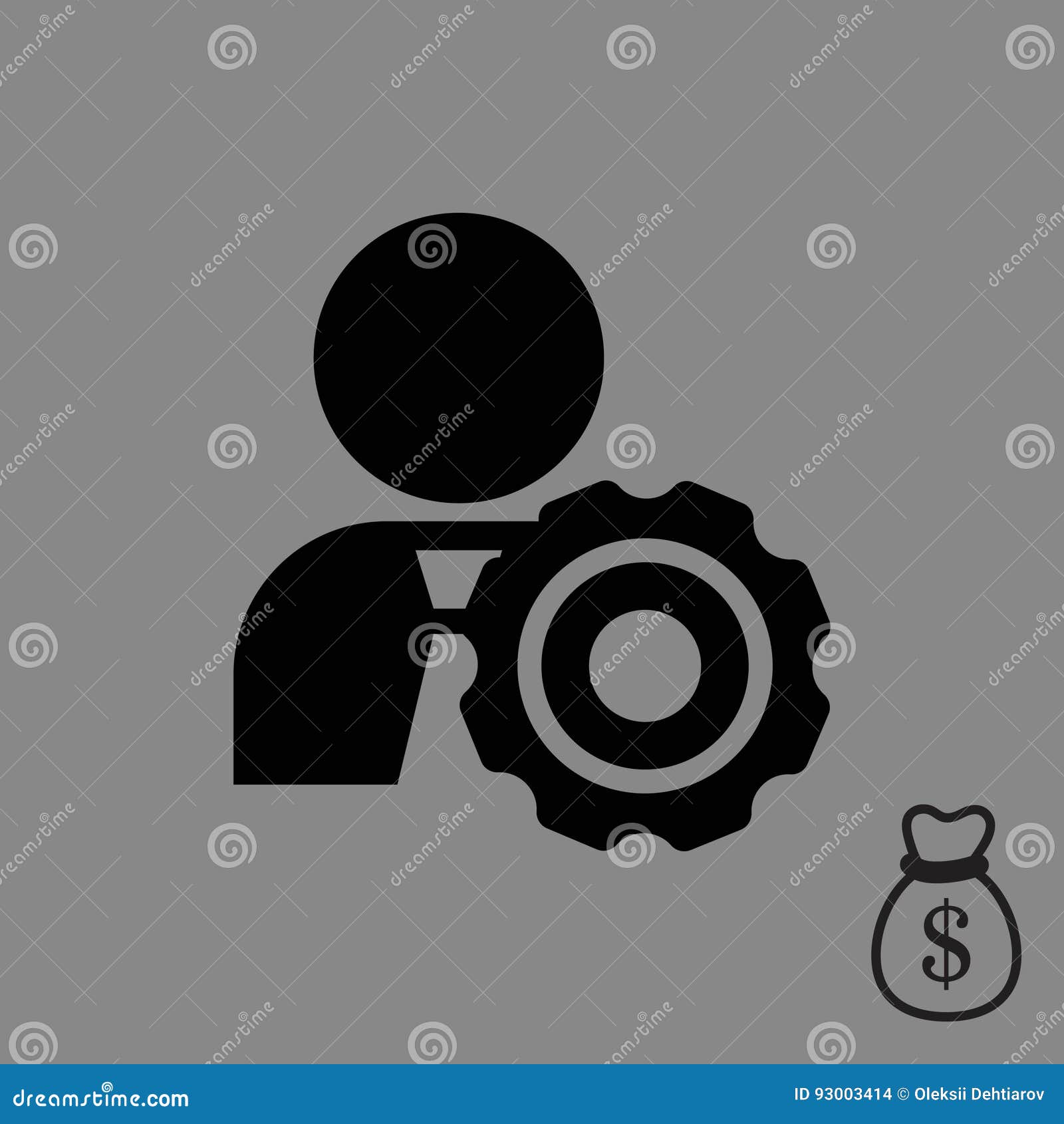 People Gear Icon Stock Vector Illustration Flat Design Stock Vector ...