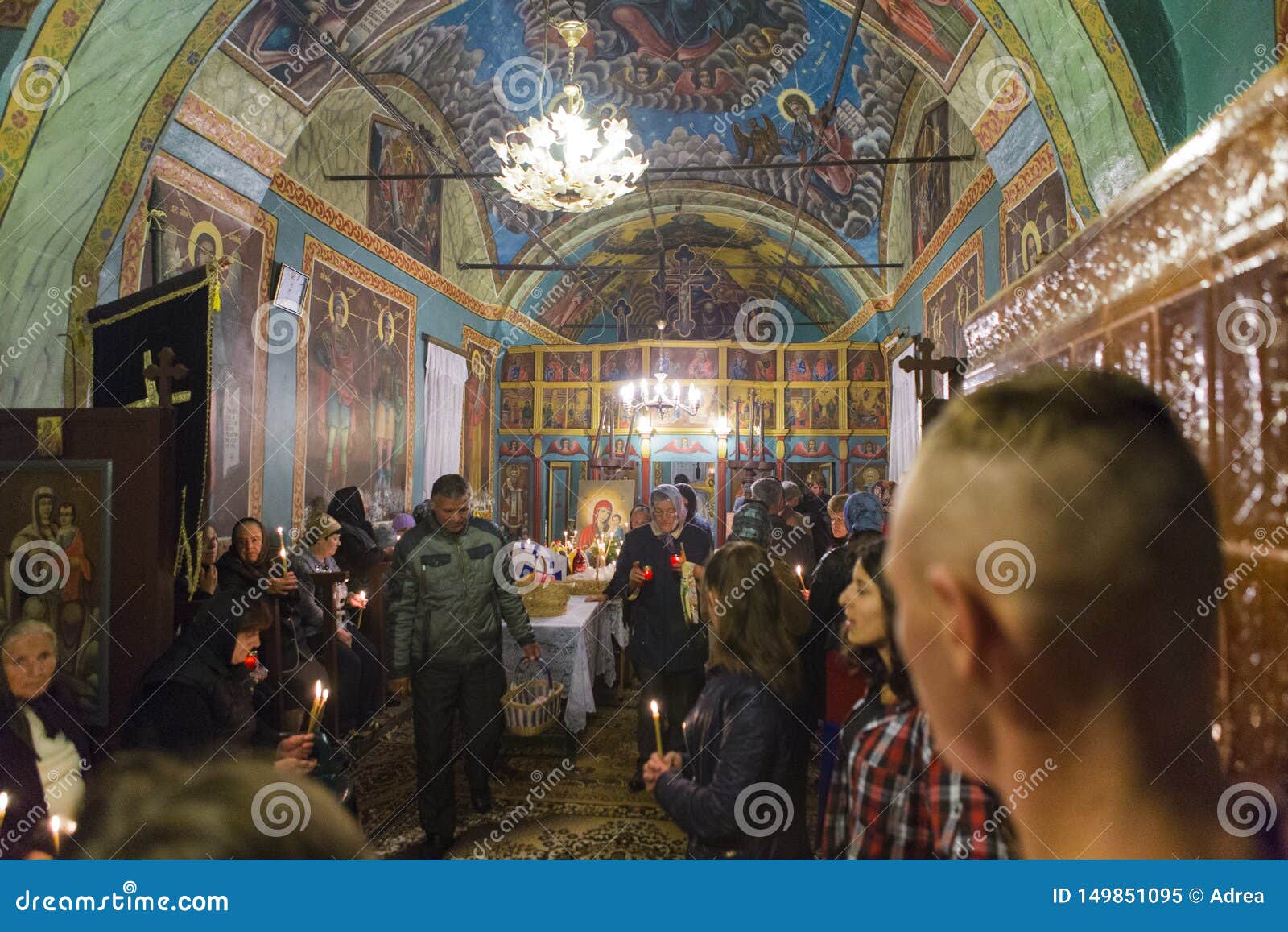 People Getting Light from the Priest in Easter Mass Editorial Image ...