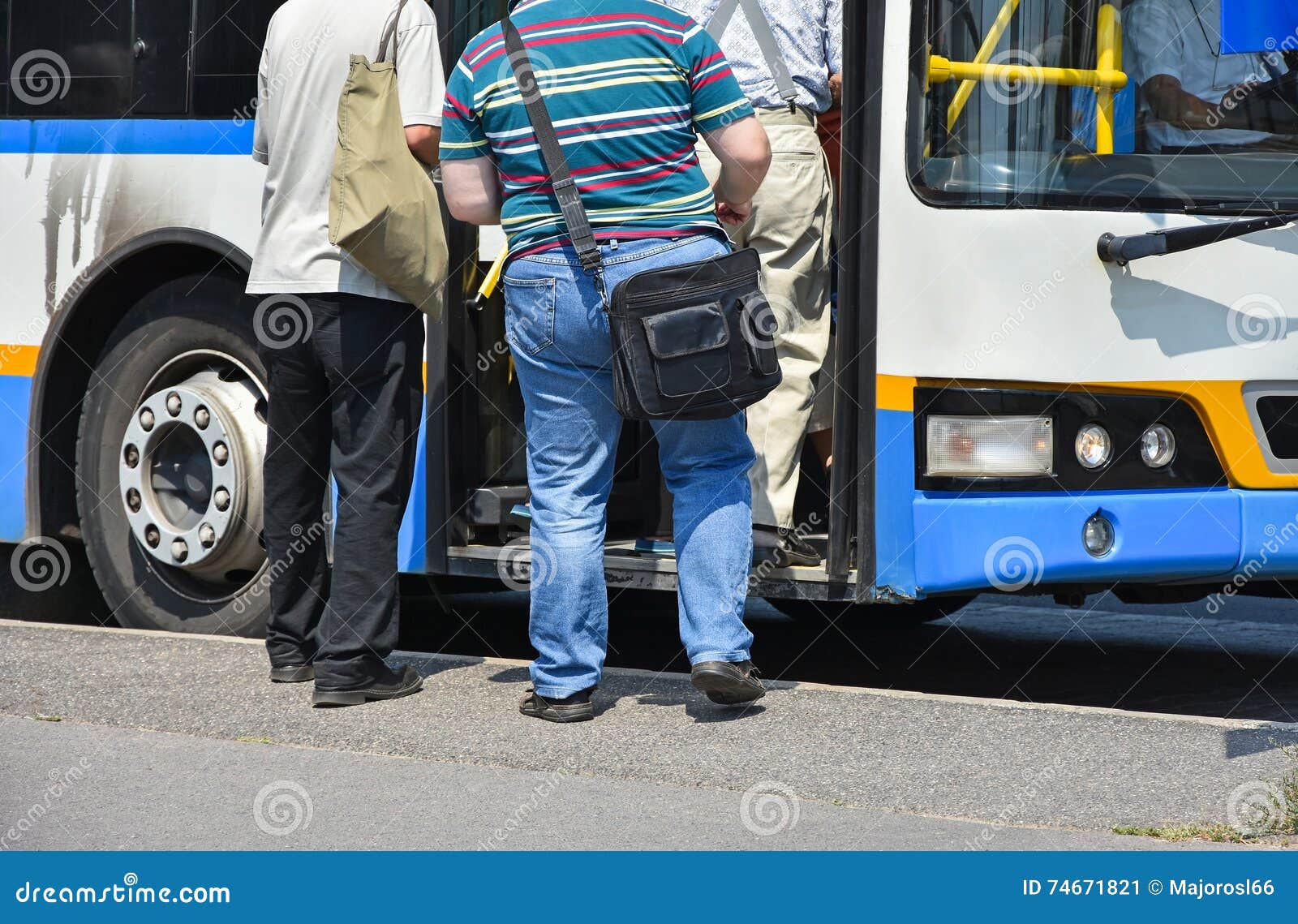 People Getting in To the Bus Stock Image - Image of light, public: 74671821