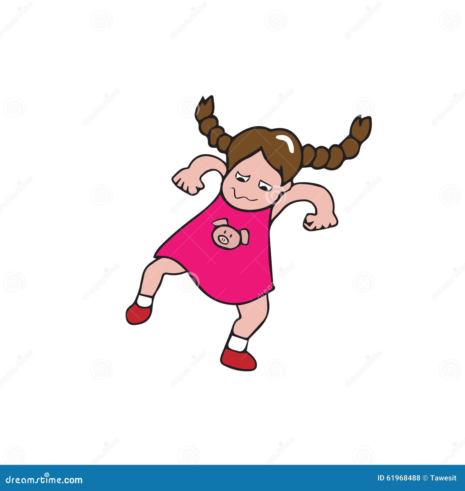 Girl Afraid Of The Virus Vector Illustration Cartoon Flat ...